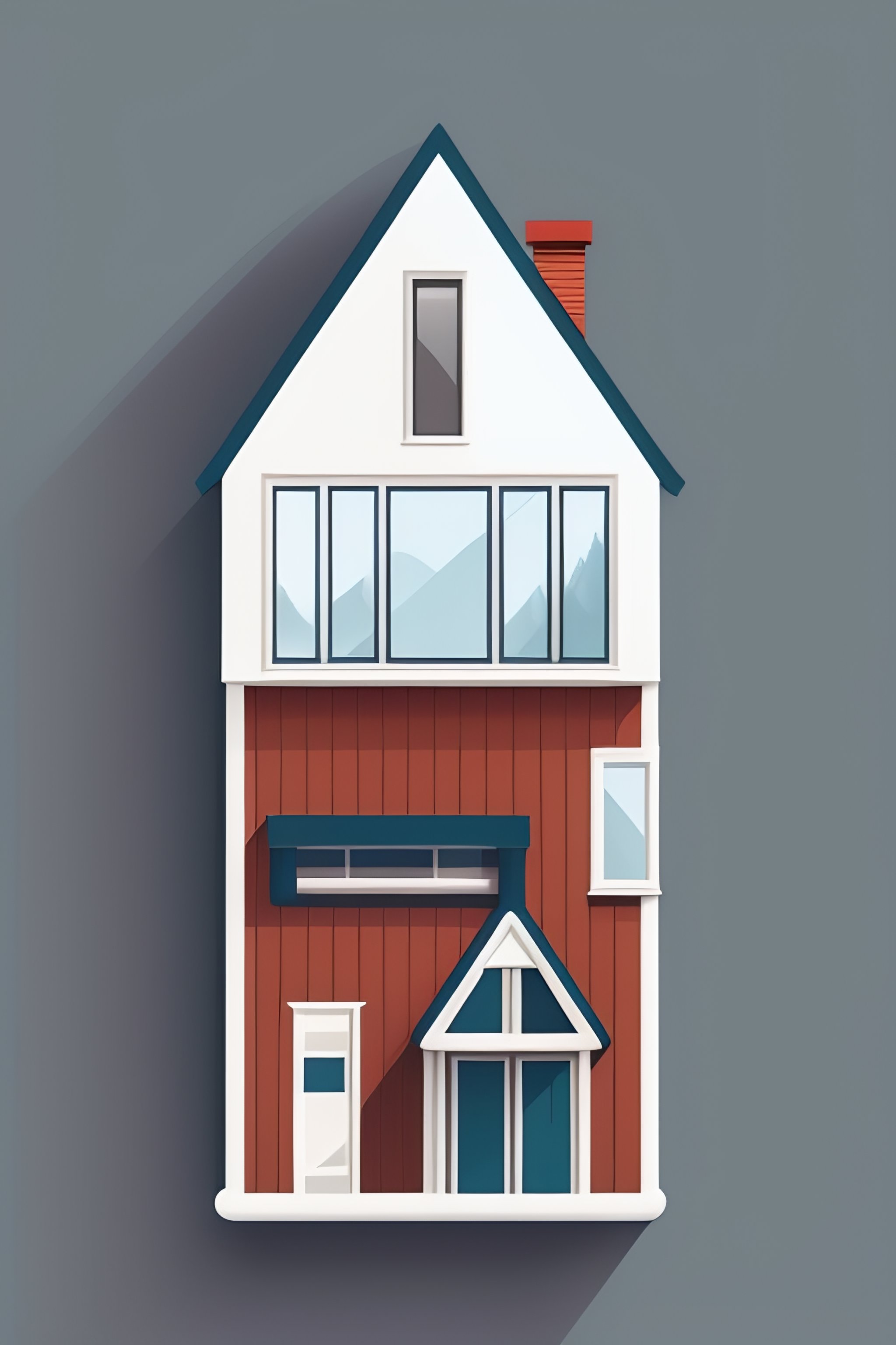 Lexica - House and a building, minimalistic, vectorized logo style