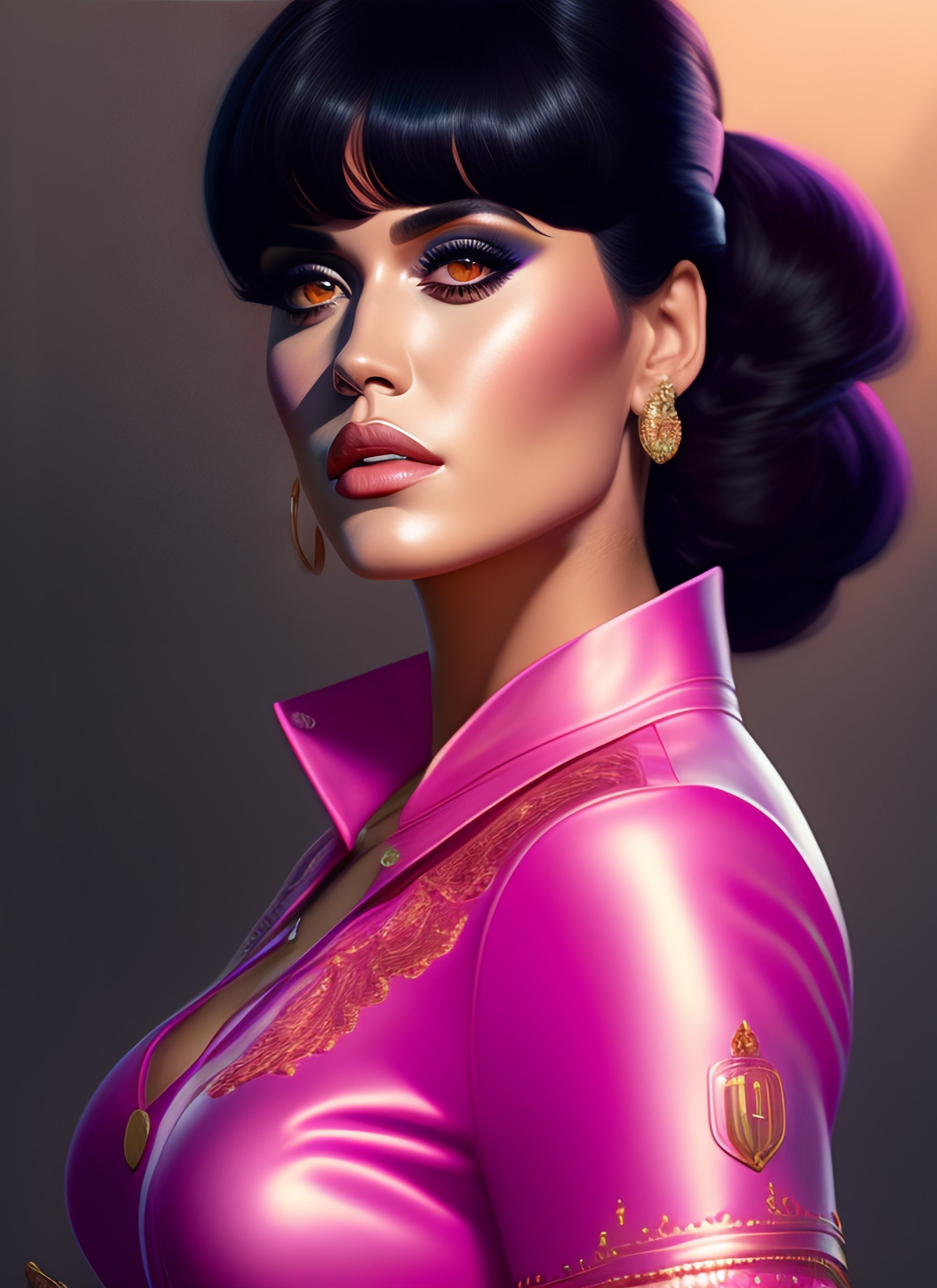 Lexica - Portrait of Katy Perry as Dora the Explorer, shirt pink ...