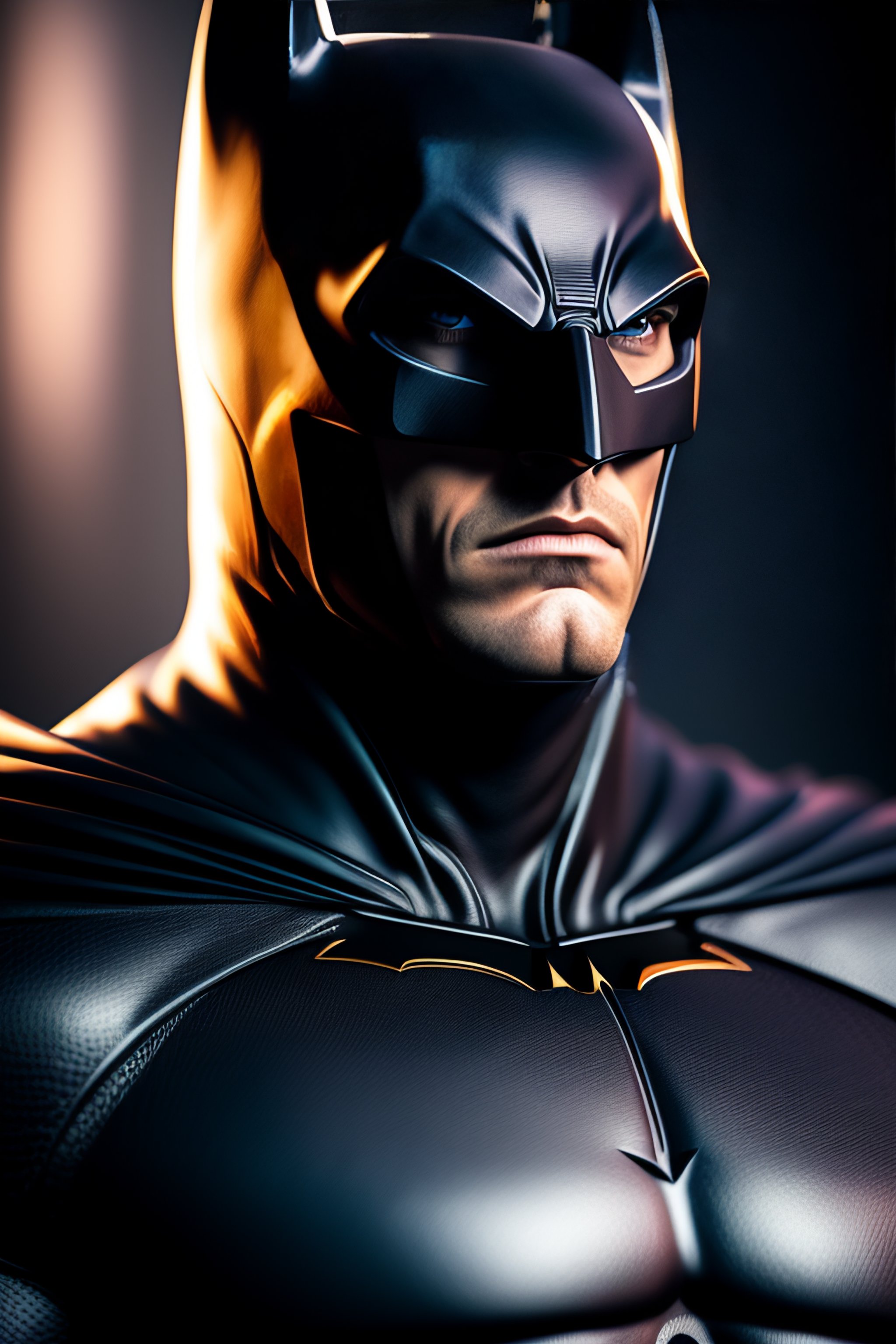 Lexica - Batman, fine detailed, watching frontal in camera, dark-room ...