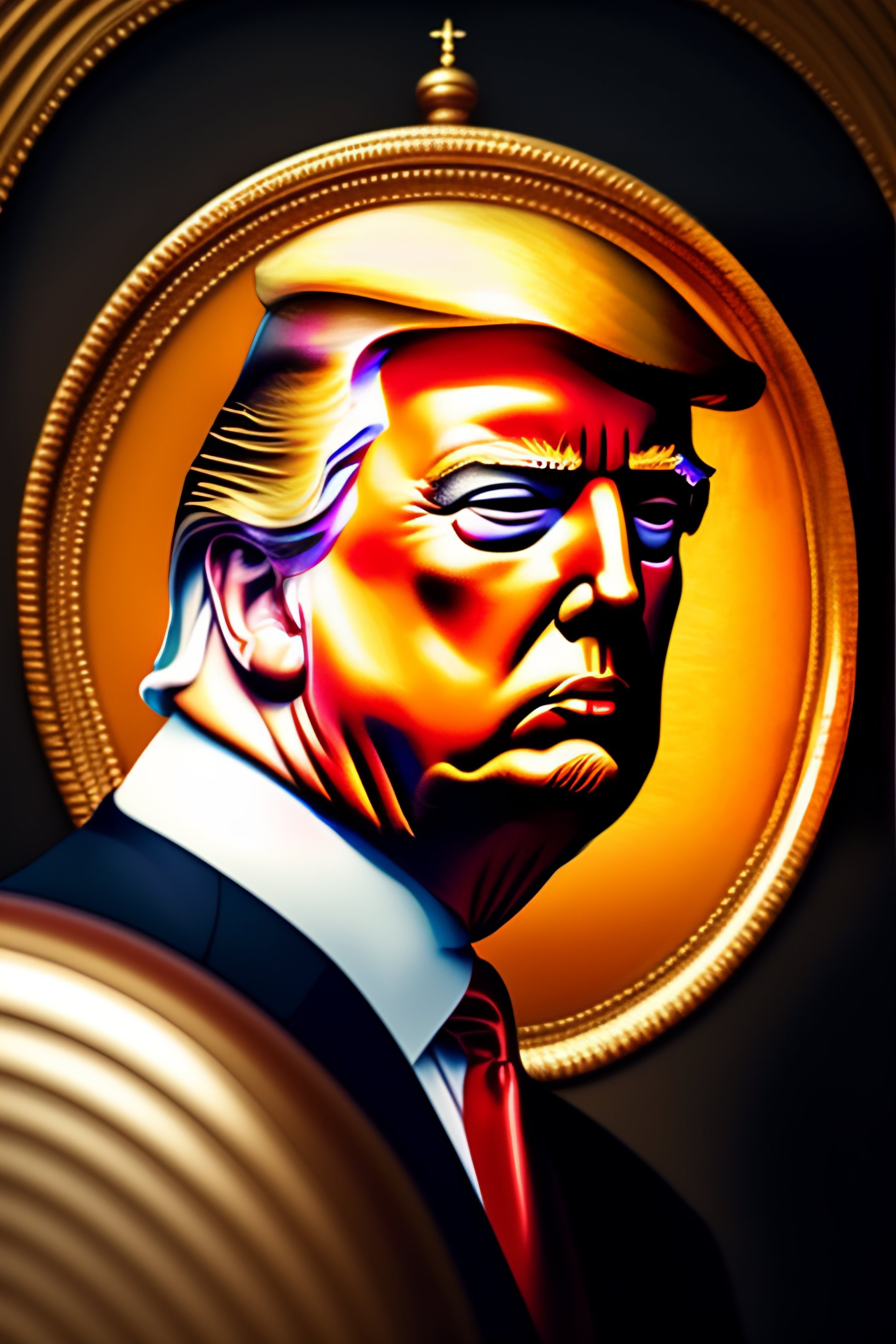 Lexica - Donald trump as god, heaven, portrait, renaissance painting