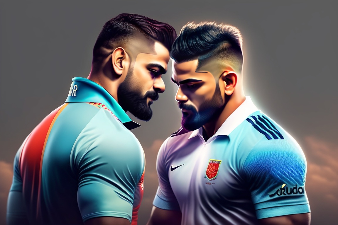 Lexica - Ms Dhoni Talking To Virat Kohli, 8k Ultra, realistic vector art