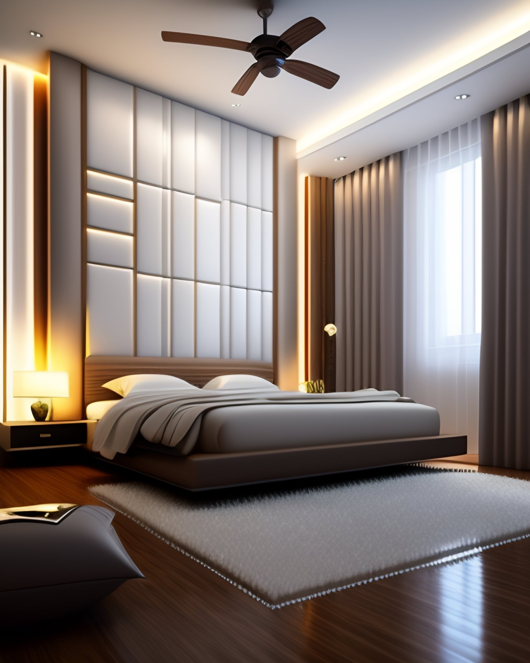 Lexica - White color interior, modular, bedroom, indian style, simple ...