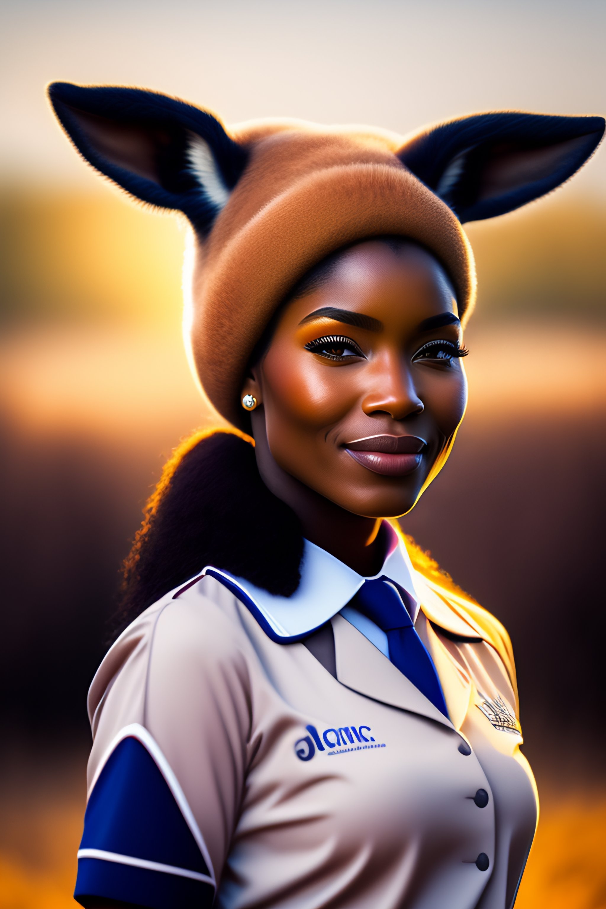 Lexica - Beautiful woman with the head of an antelope, dressed in a ...