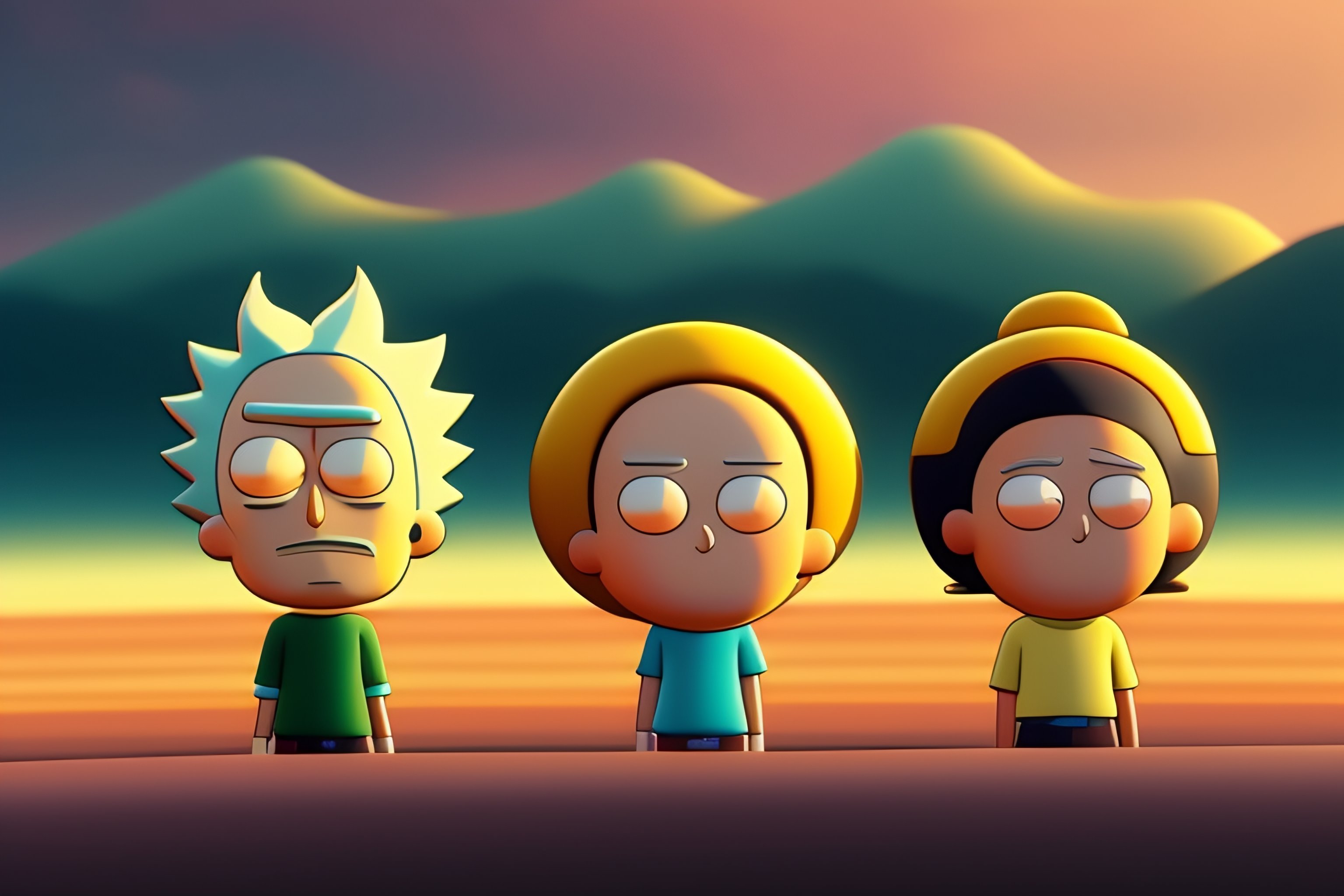 Lexica - Rick and morty with big heads