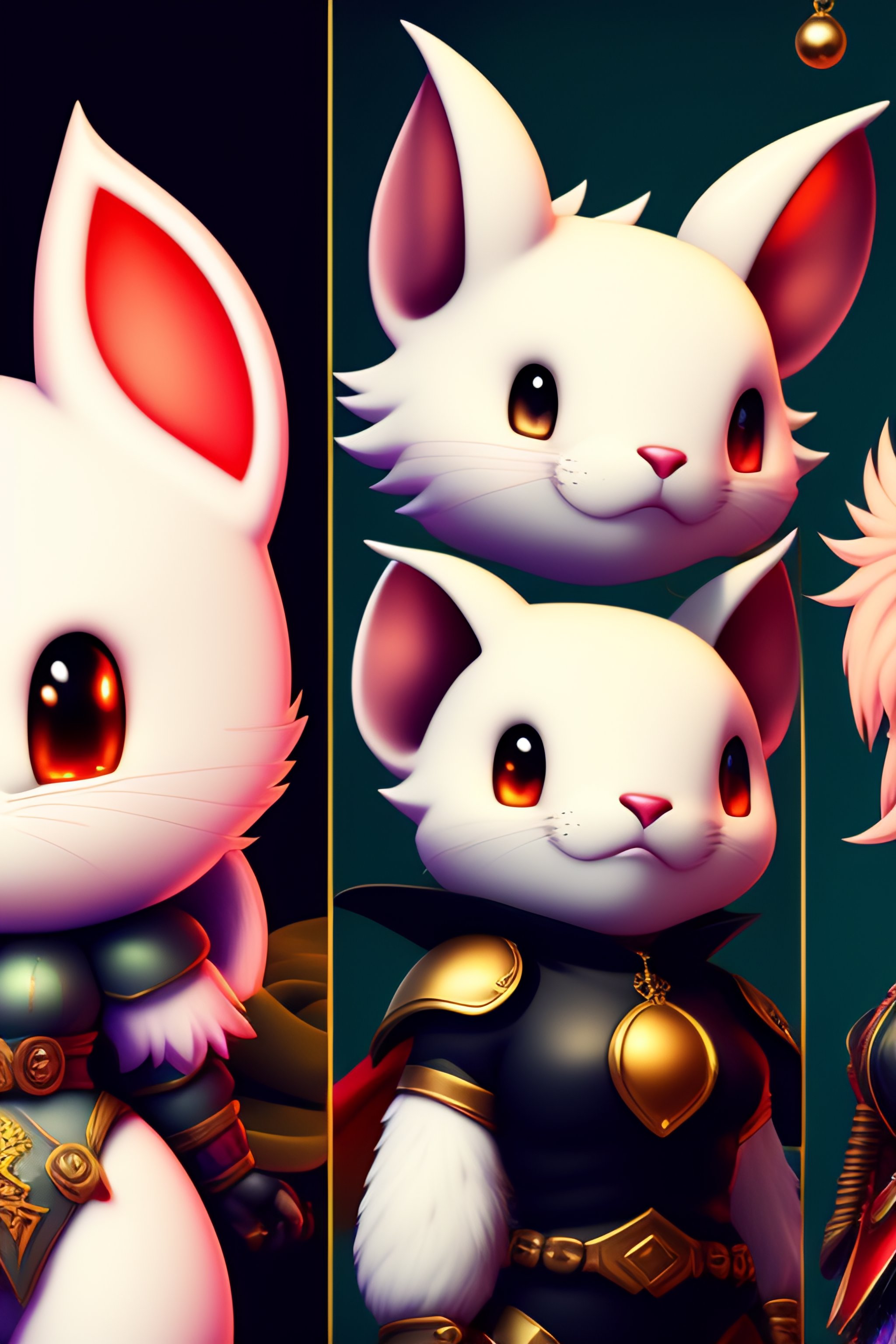Lexica - Moogle, anime, fight, demonhunter