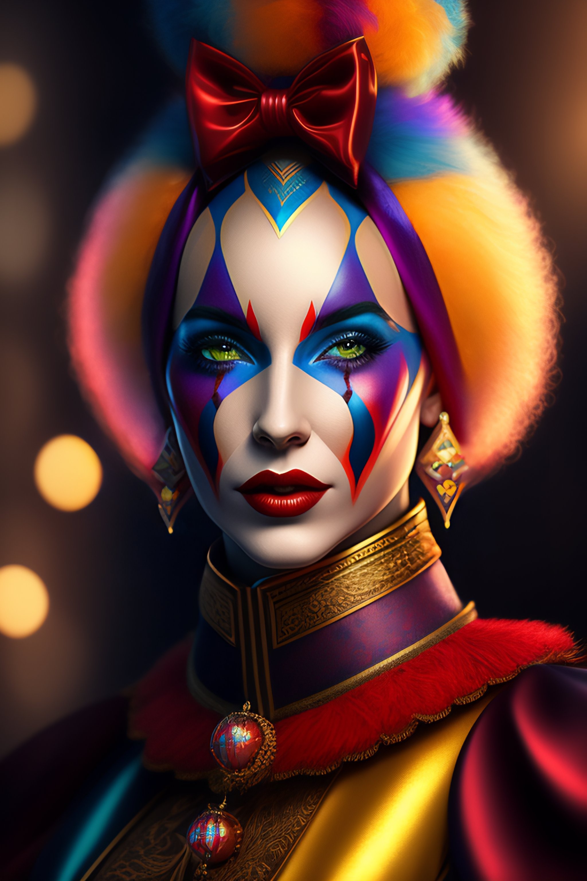 Lexica - Award winning digital sketch of a full jester bauble ...