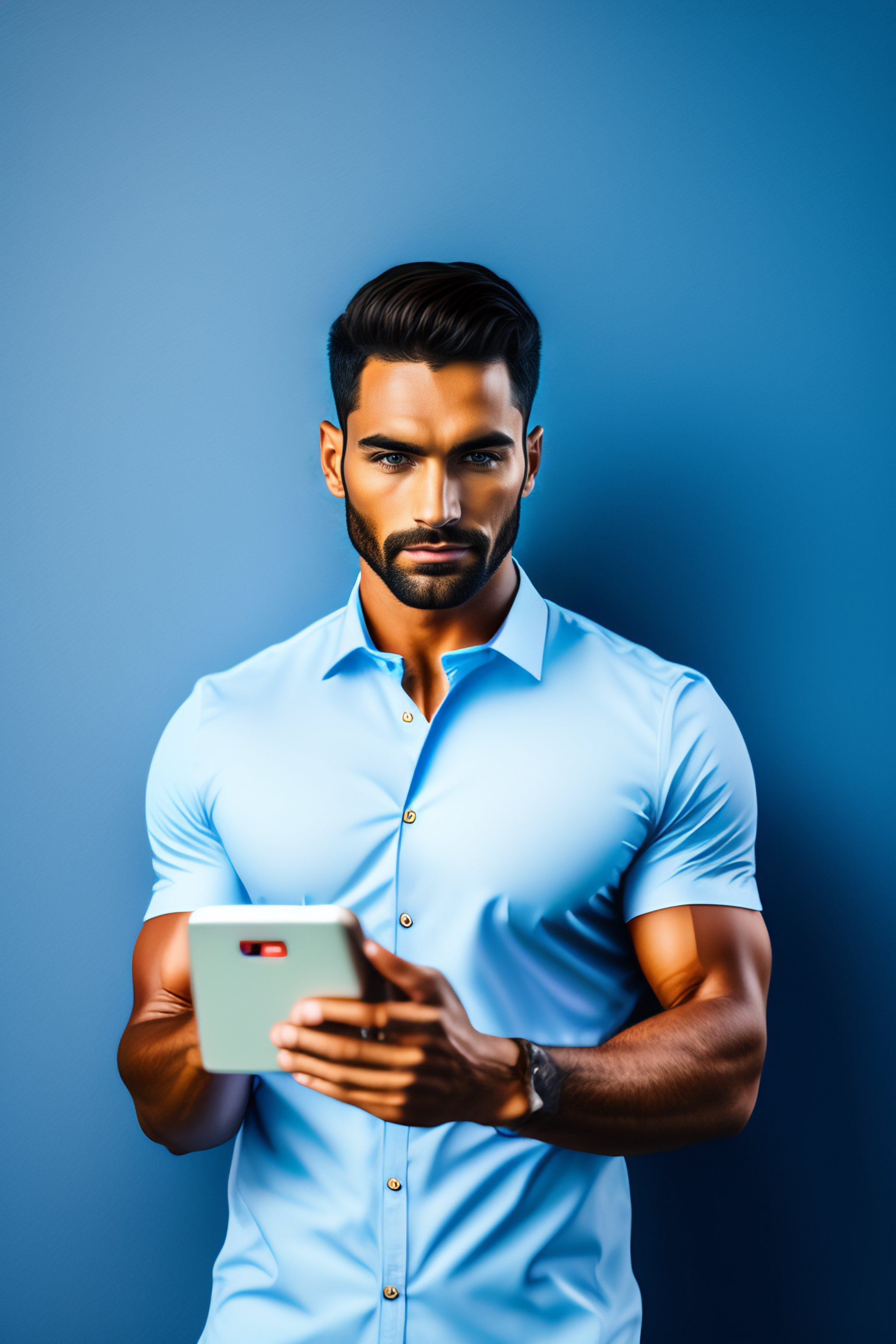 Lexica - A professional portrait DSLR photograph of a man wearing a ...