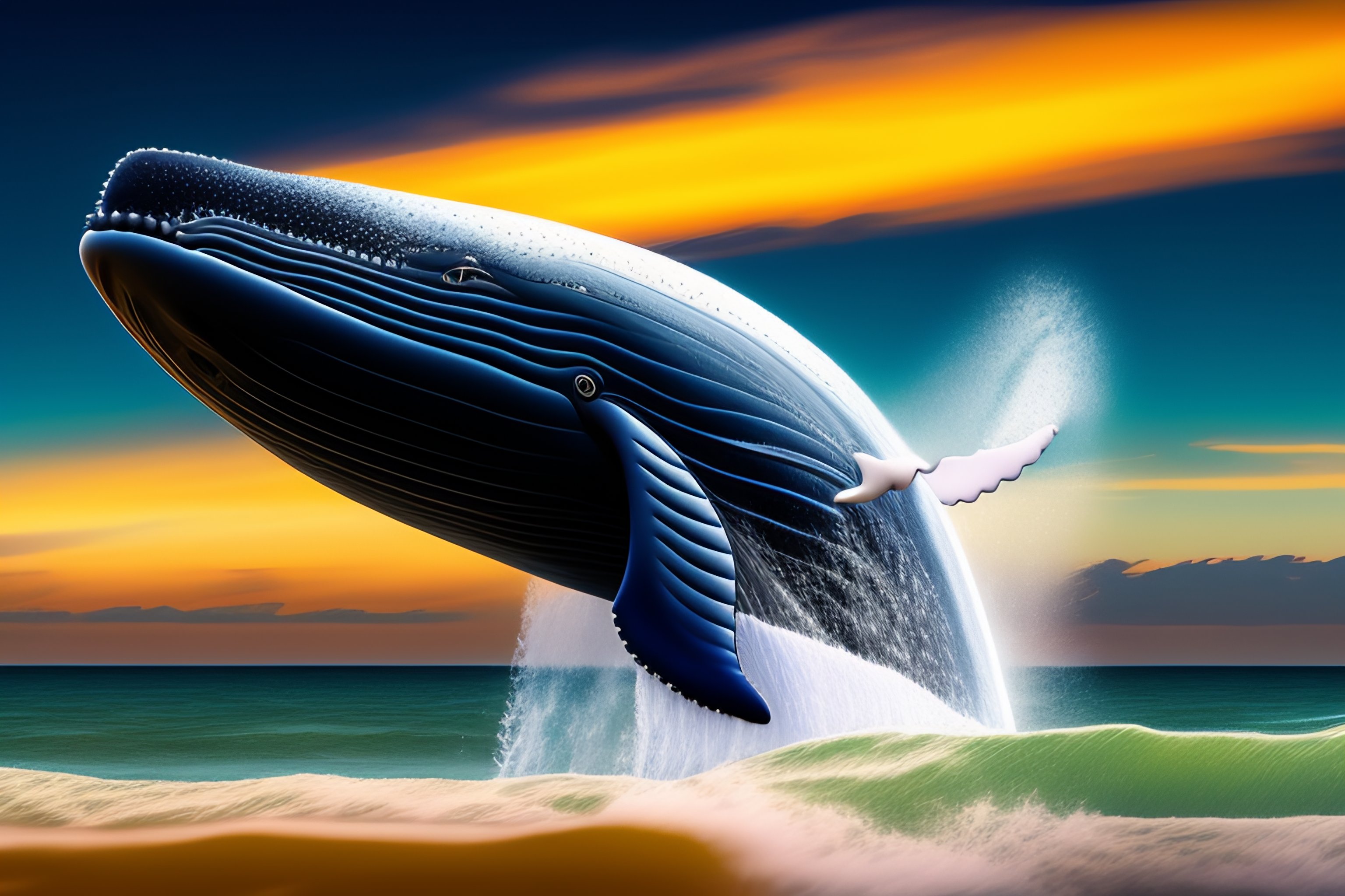 Lexica - Highly details whale, realism