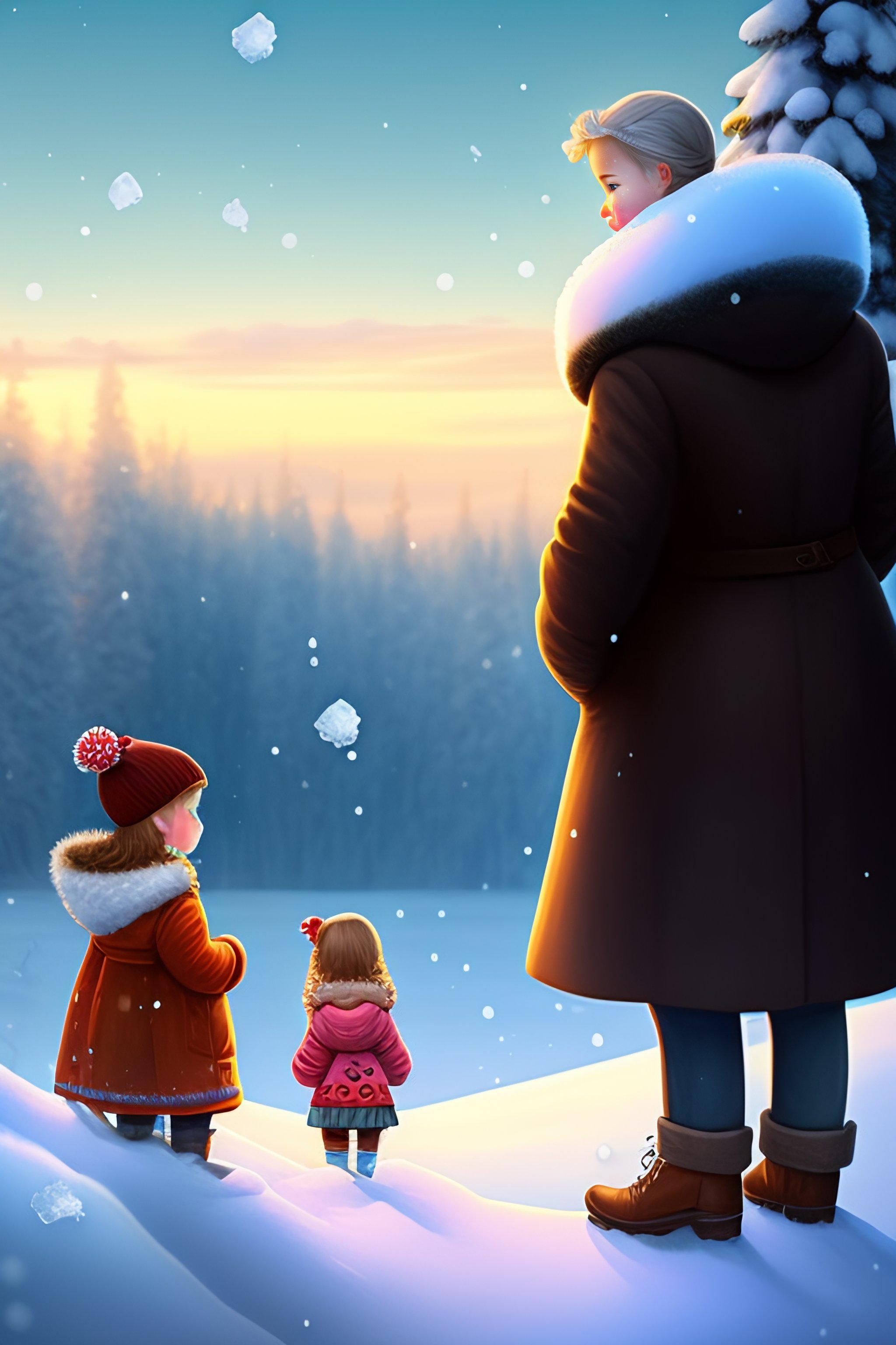 Lexica - Children's story about two girls who get frozen in snow and ...