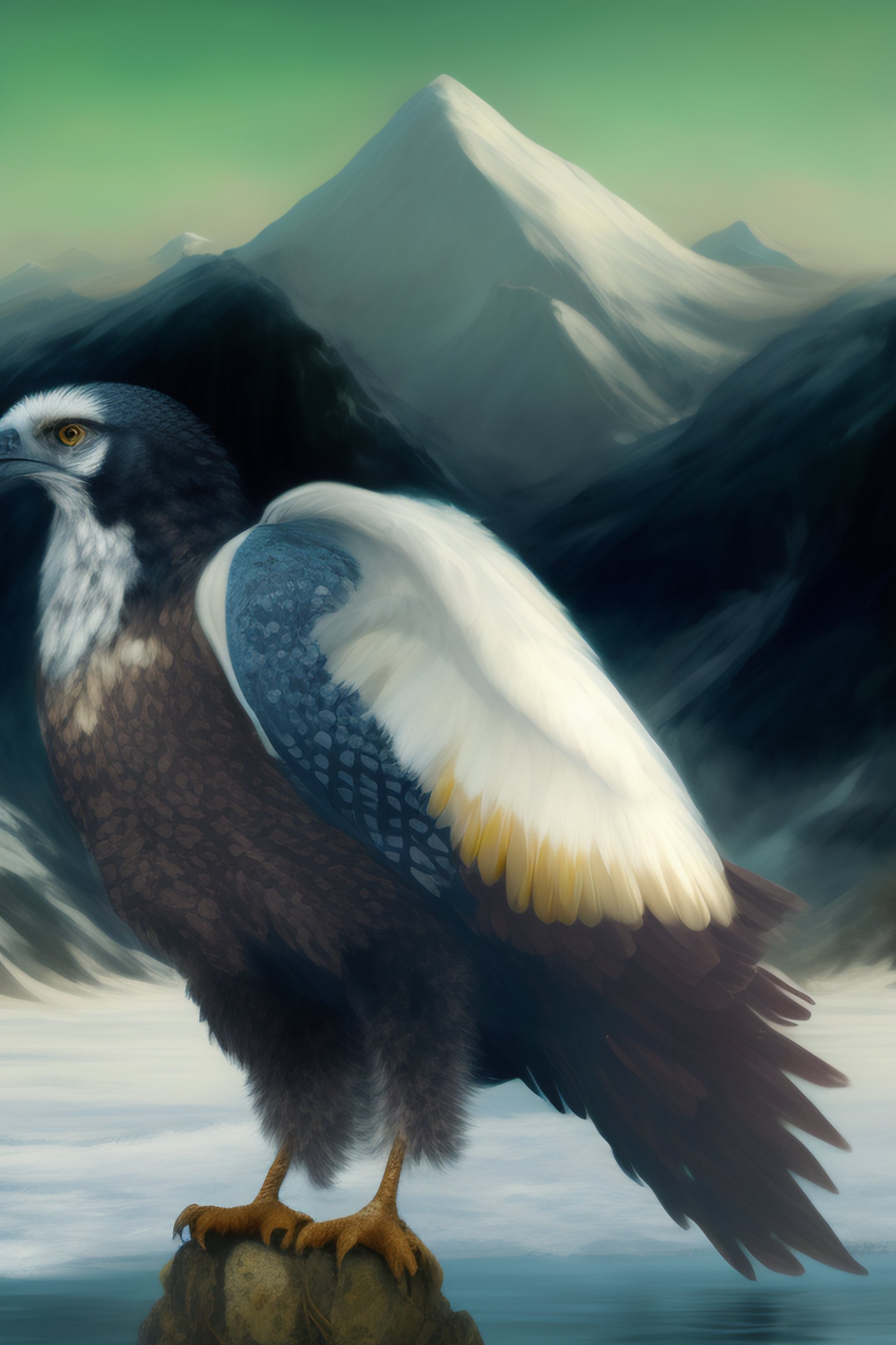 Lexica - Beautiful intricately detailed flying harpy eagle in the ...