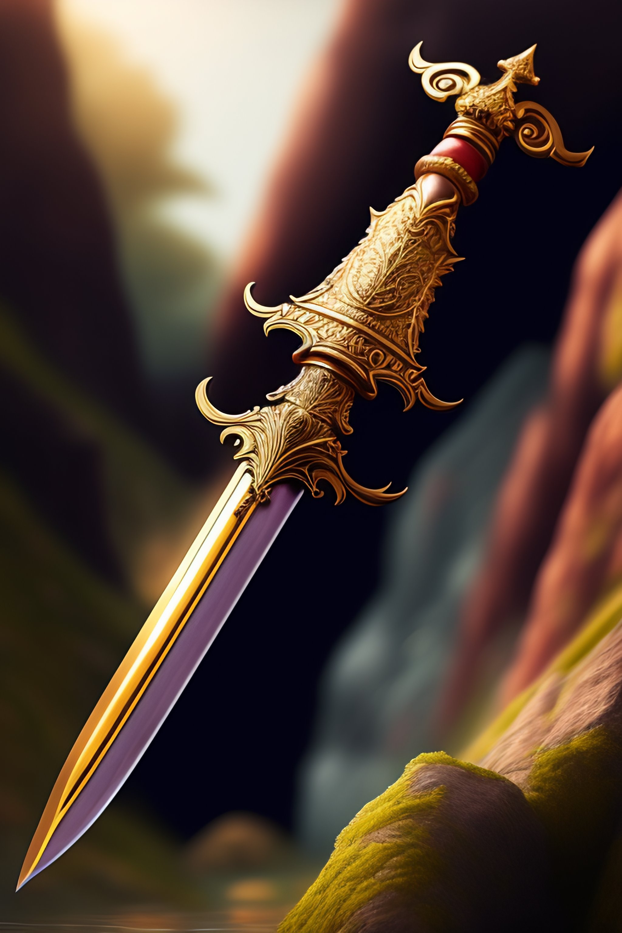 Lexica - Full fantasy sword, realistic