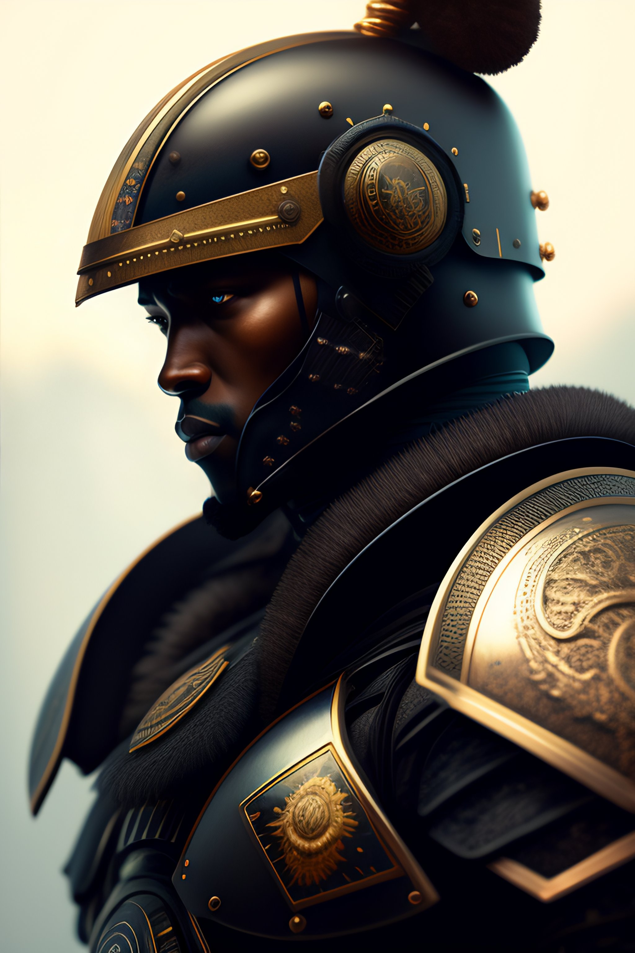 Lexica - Portrait of a military comandorr, cyborg, stoic, brutal ...