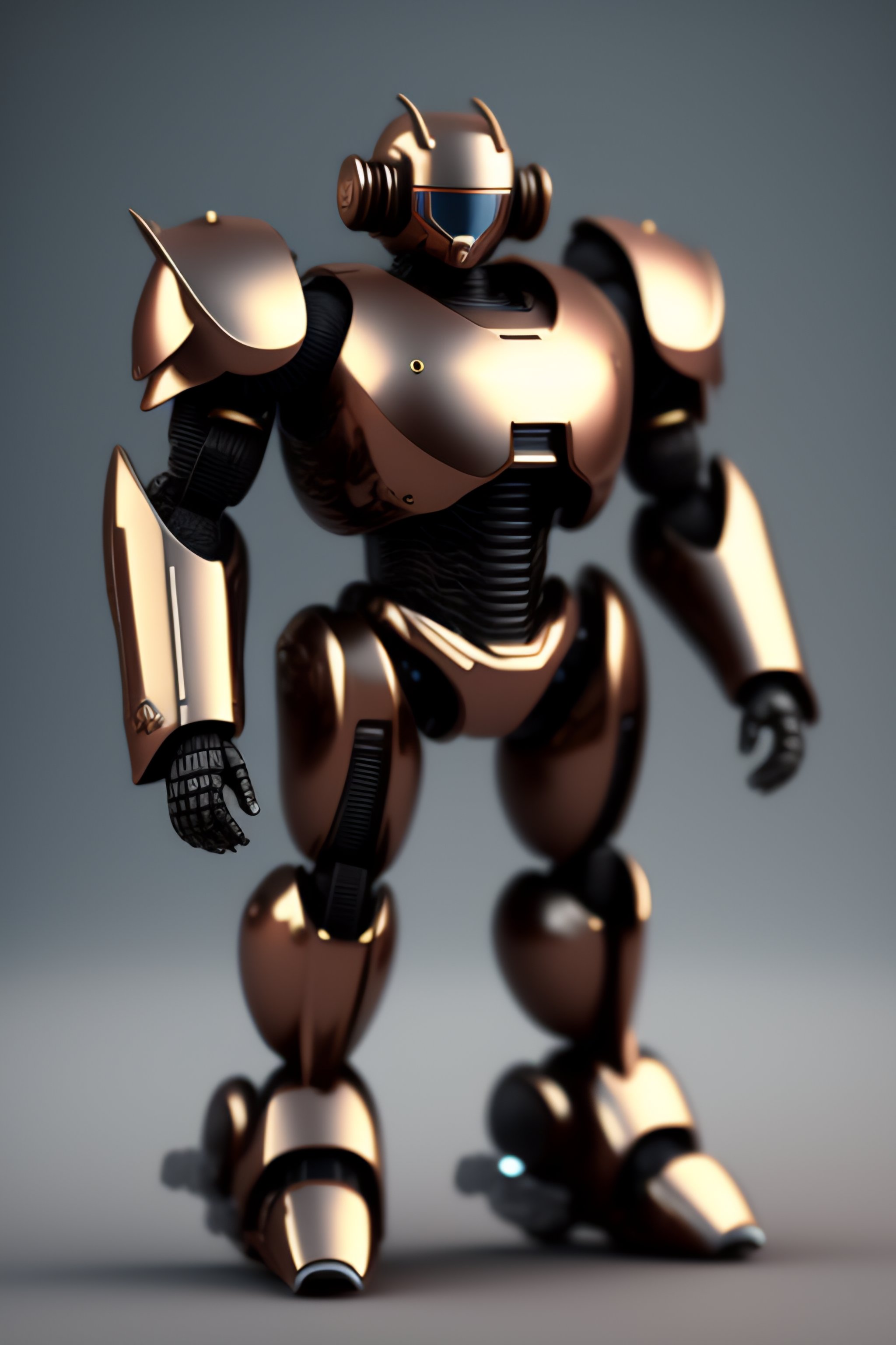 Lexica - 3d render of toy art robocop