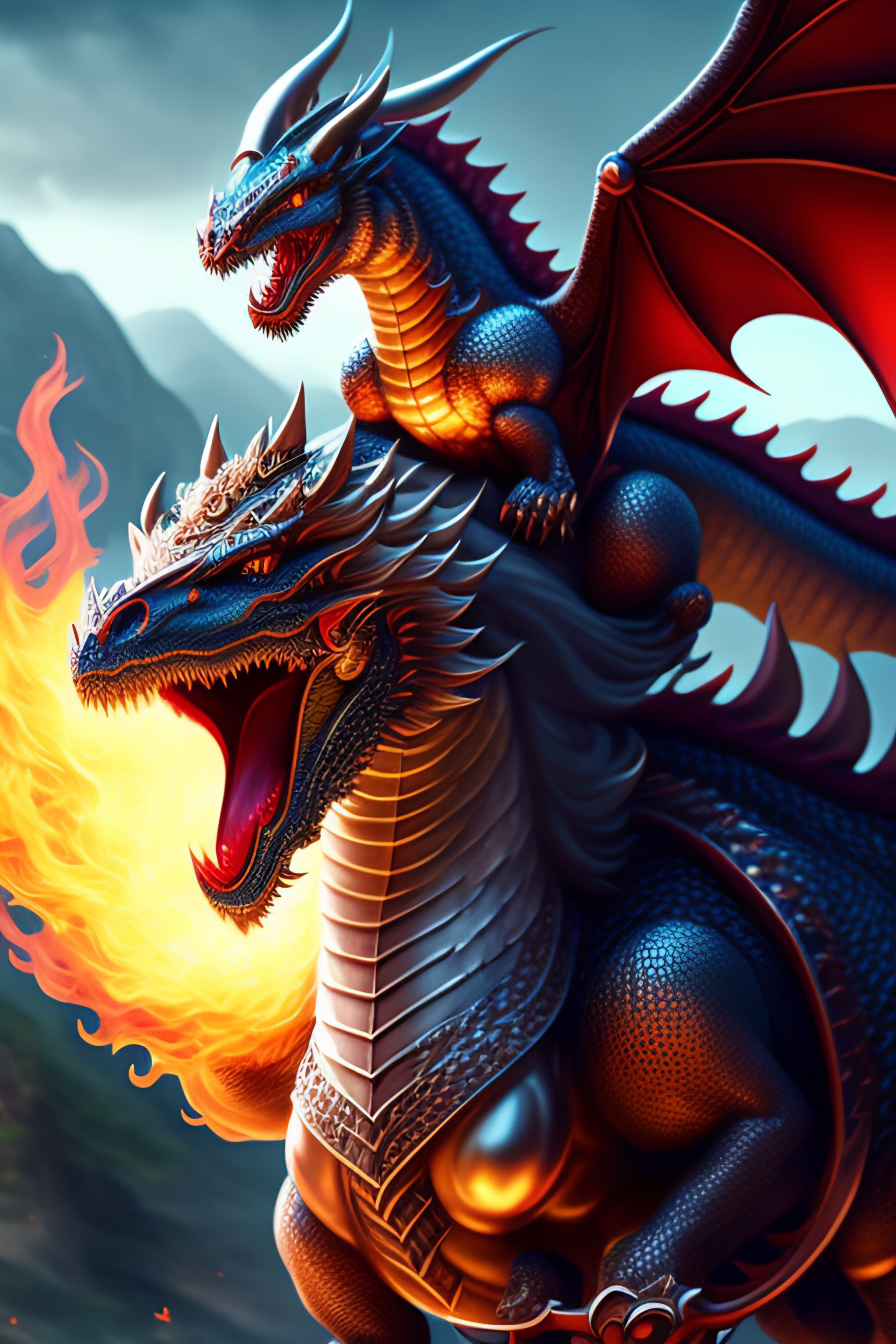 Lexica - Portrait of a single barbarian princess riding a fire ...