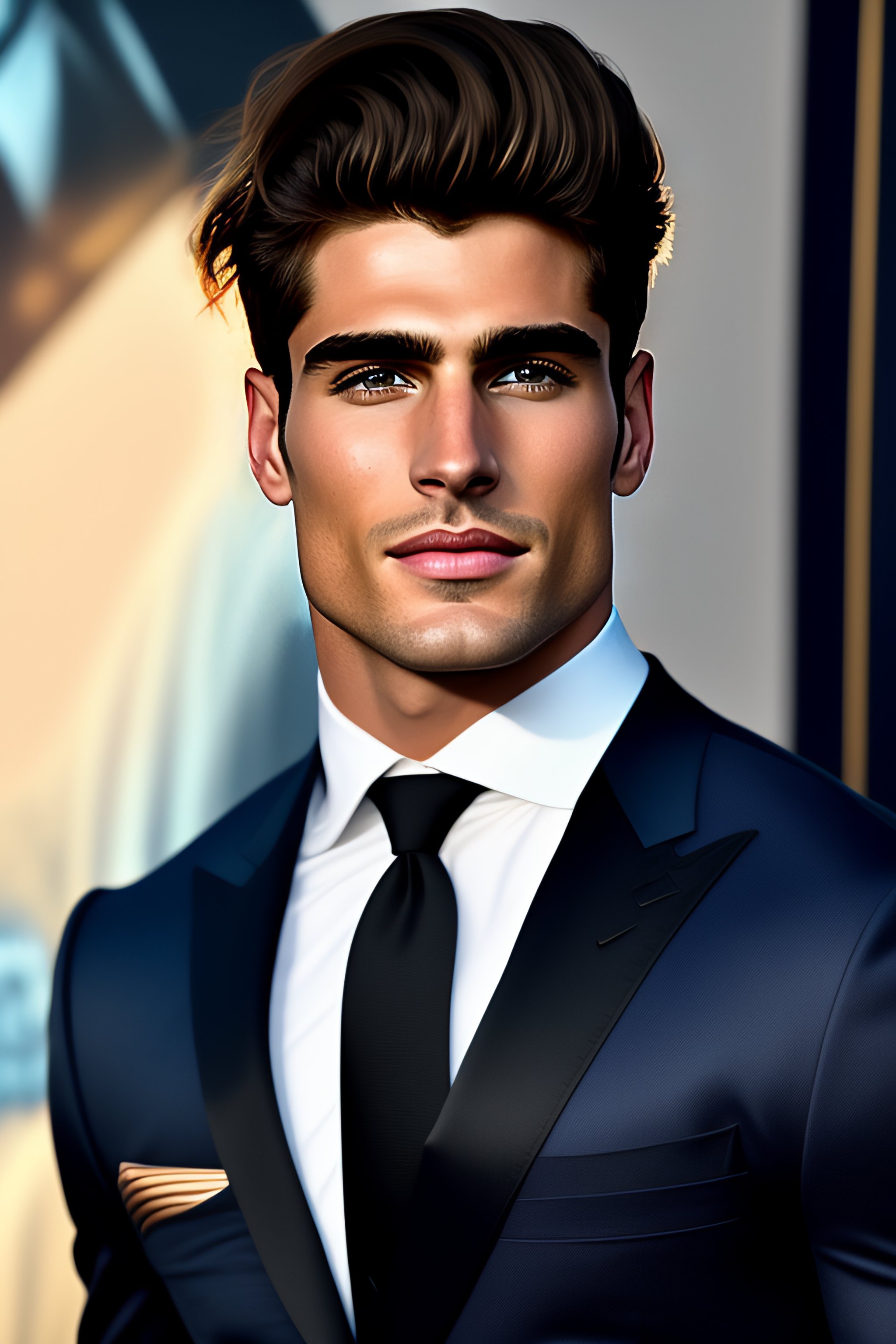 Lexica - Portrait of Jacob Elordi in a suit