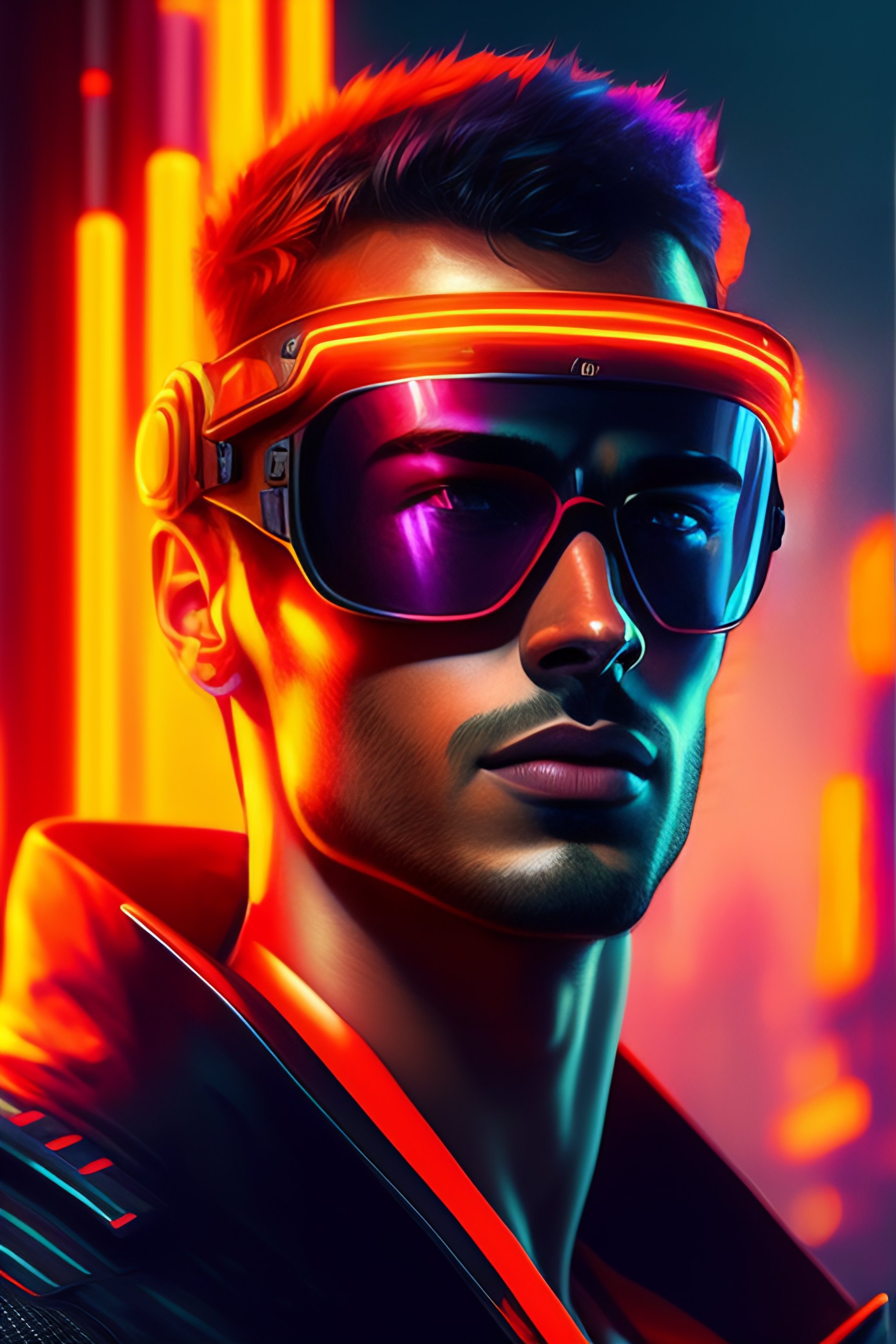 Lexica - Theo james as cyclops, cyberpunk futuristic neon. by ismail ...