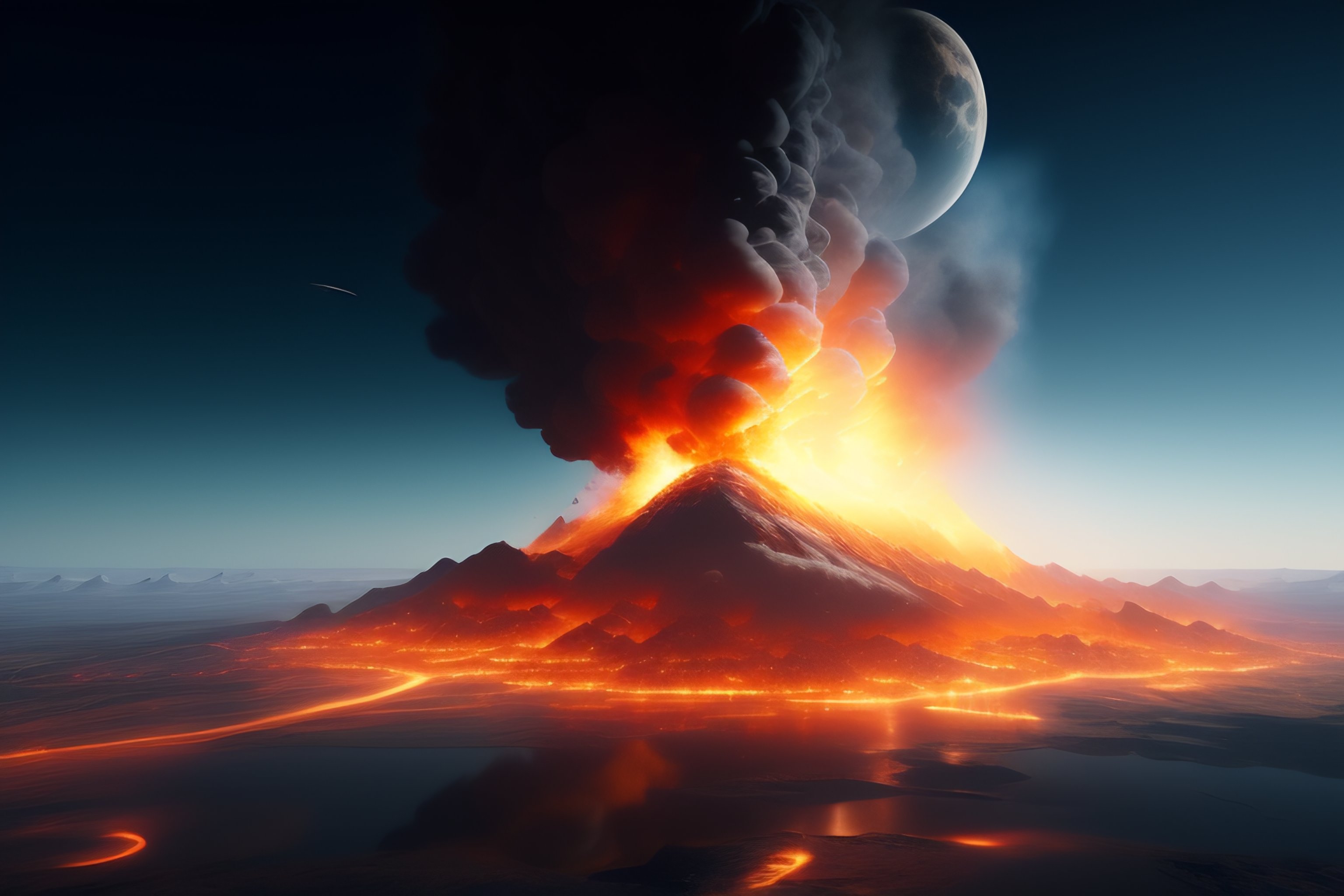 Lexica - Explosion, realistic, aerial shot, real photography, unreal ...