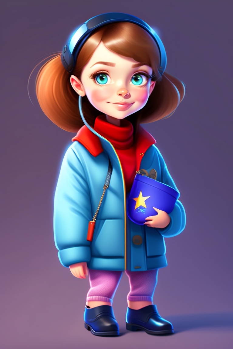 Lexica - Cartoon character, girl, graphic designer from Russia, graphic ...