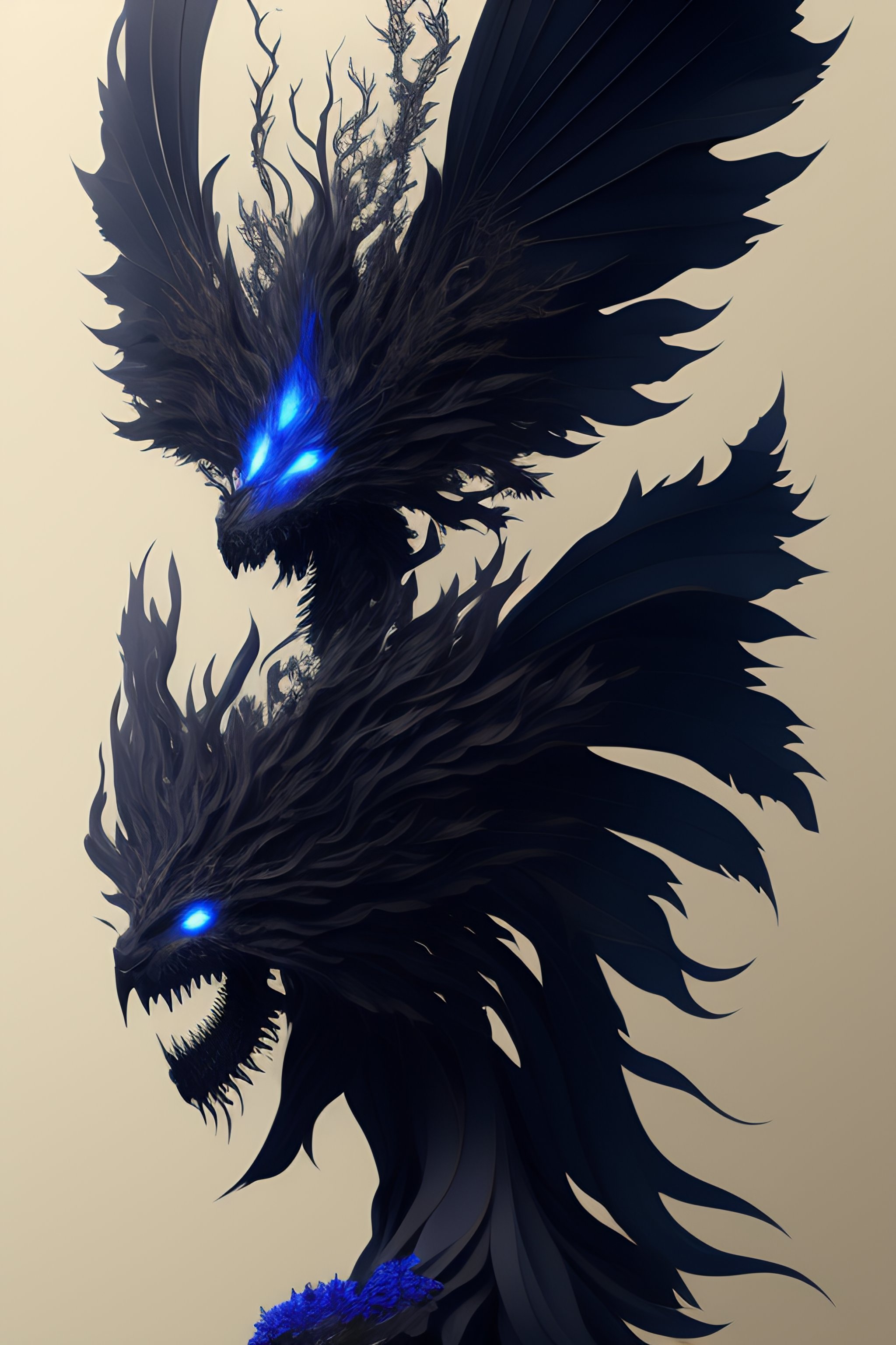 Lexica - Fullbody creature concept bony demon of pride looks like a ...