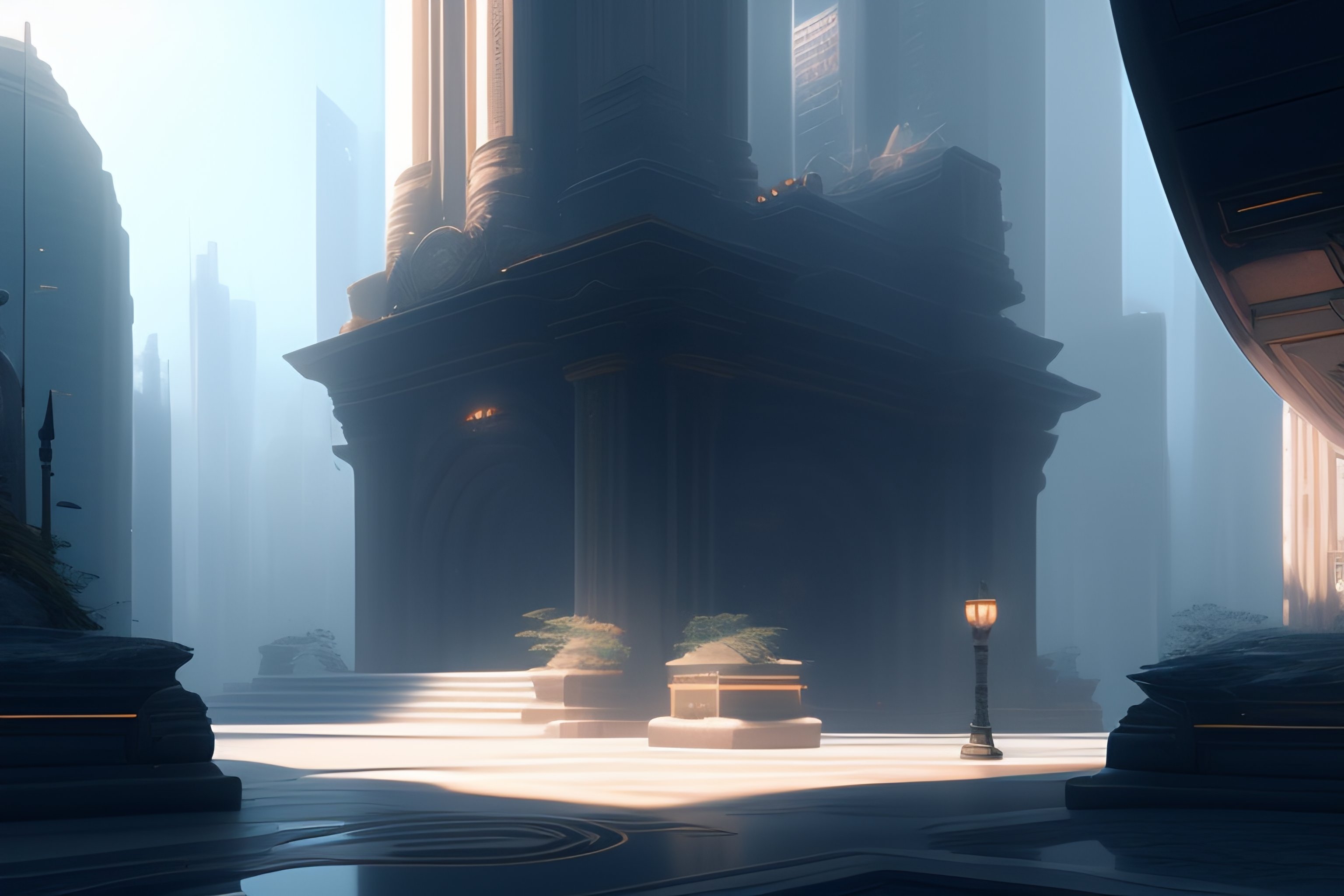 Lexica - A city of white and gray stones, abandoned, haunted by a few ...