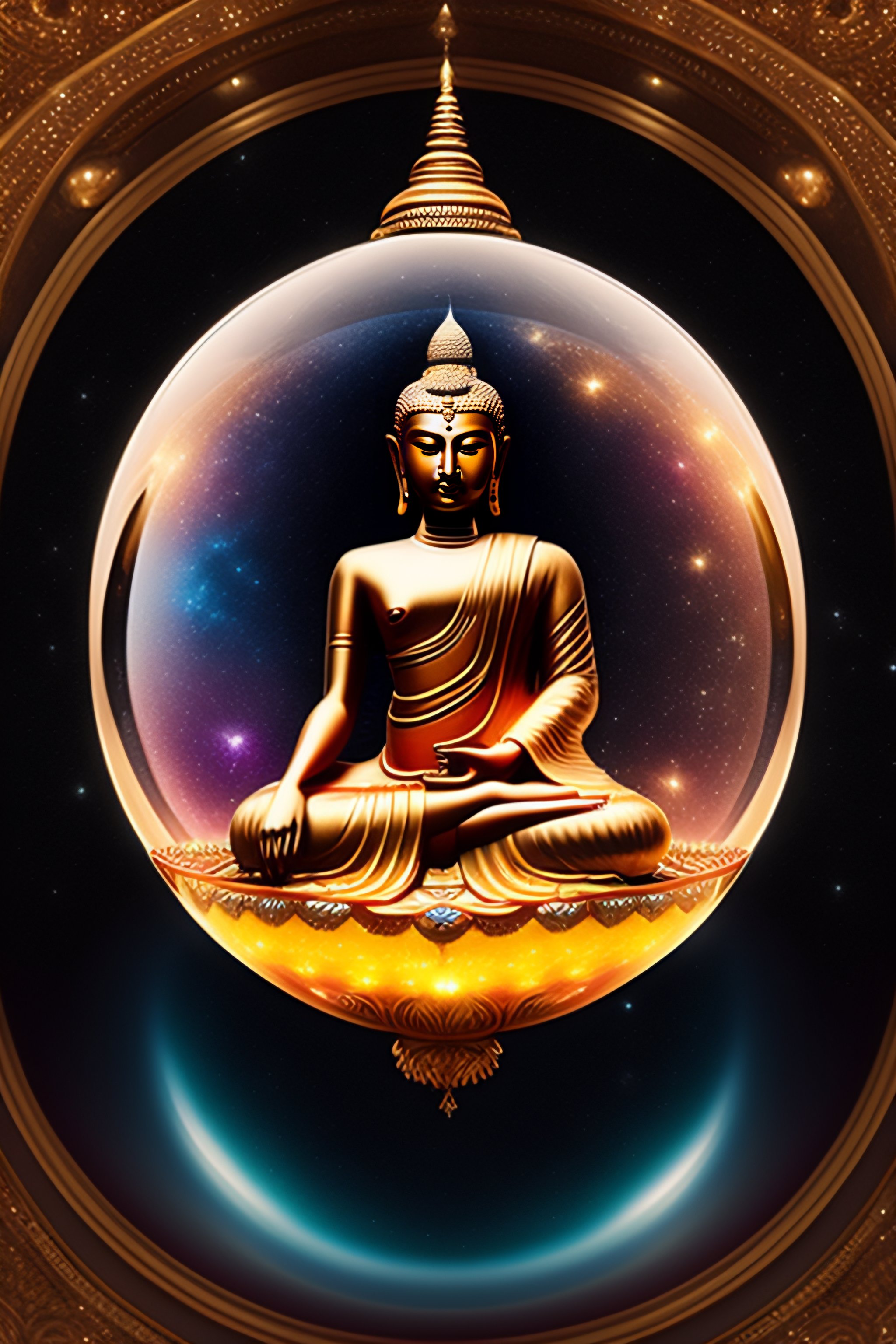 Lexica - Thousands of crystal balls with buddha images inside spreads ...