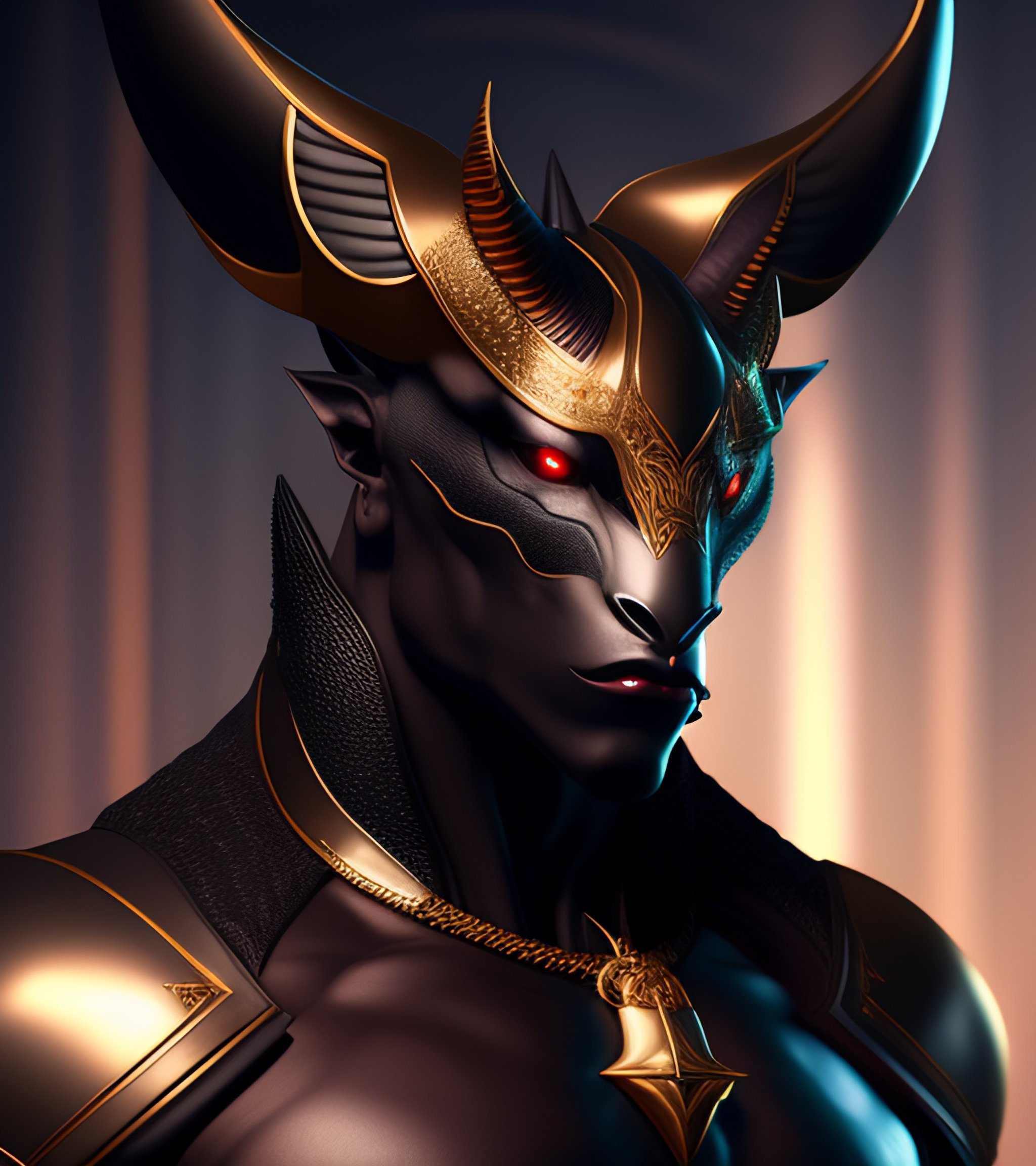 Lexica - 3 / 4 view portrait of anthropomorphic triangle brain in edgy ...