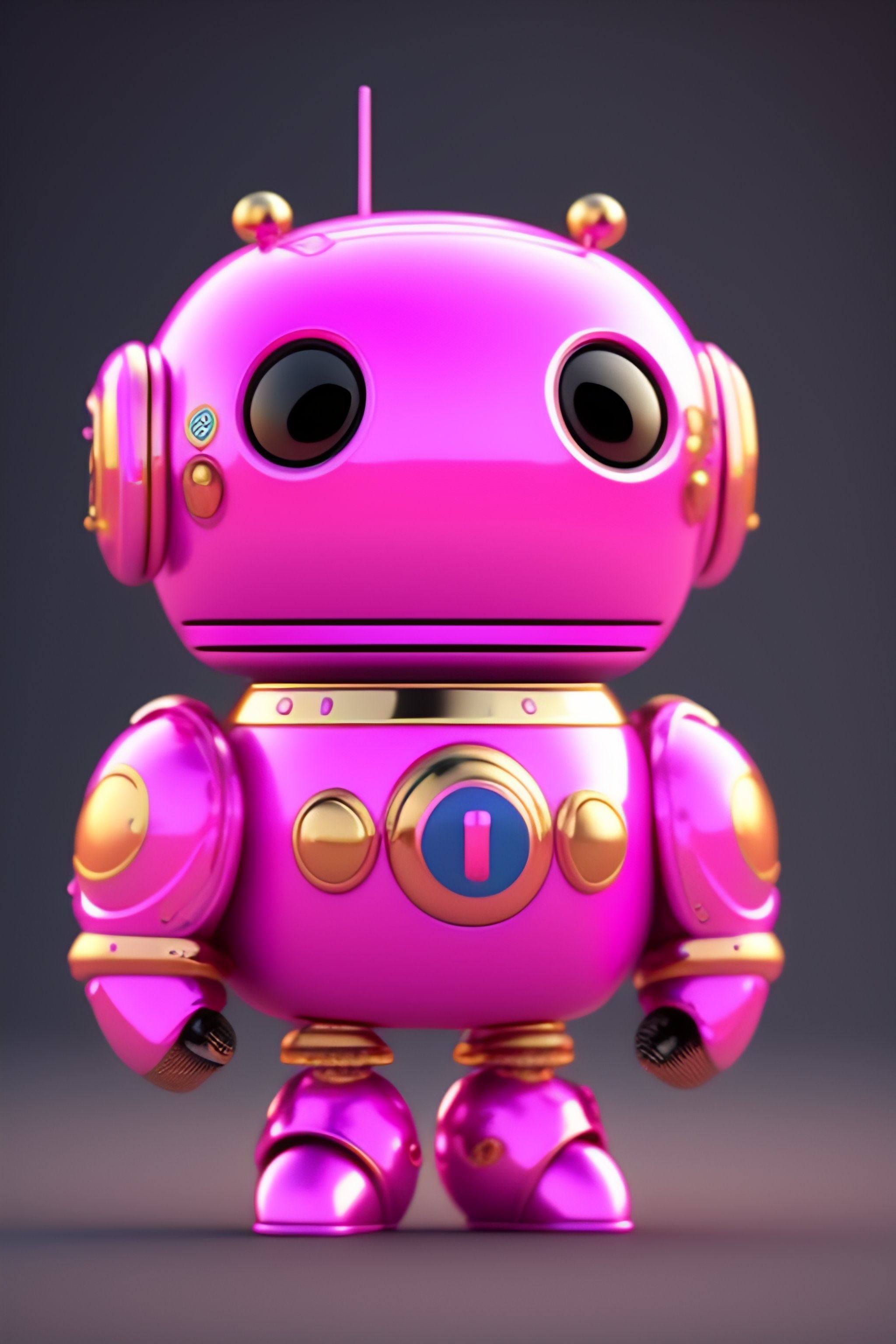 Lexica - 3d render of cute pink happy robot in astro suit by pixar ...