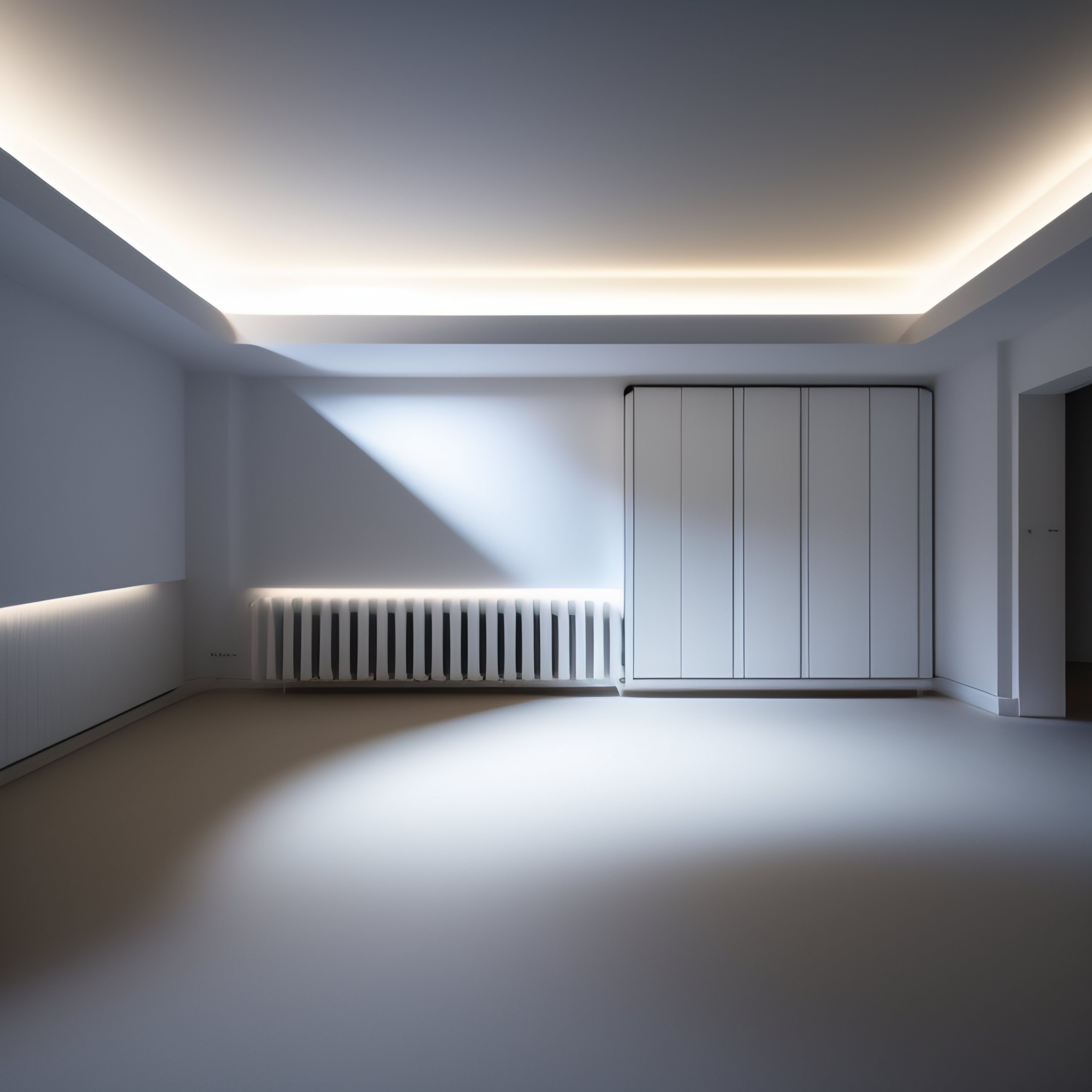 Lexica - Salle dans un bâtiment toute blanche avec un coffre fort et ...