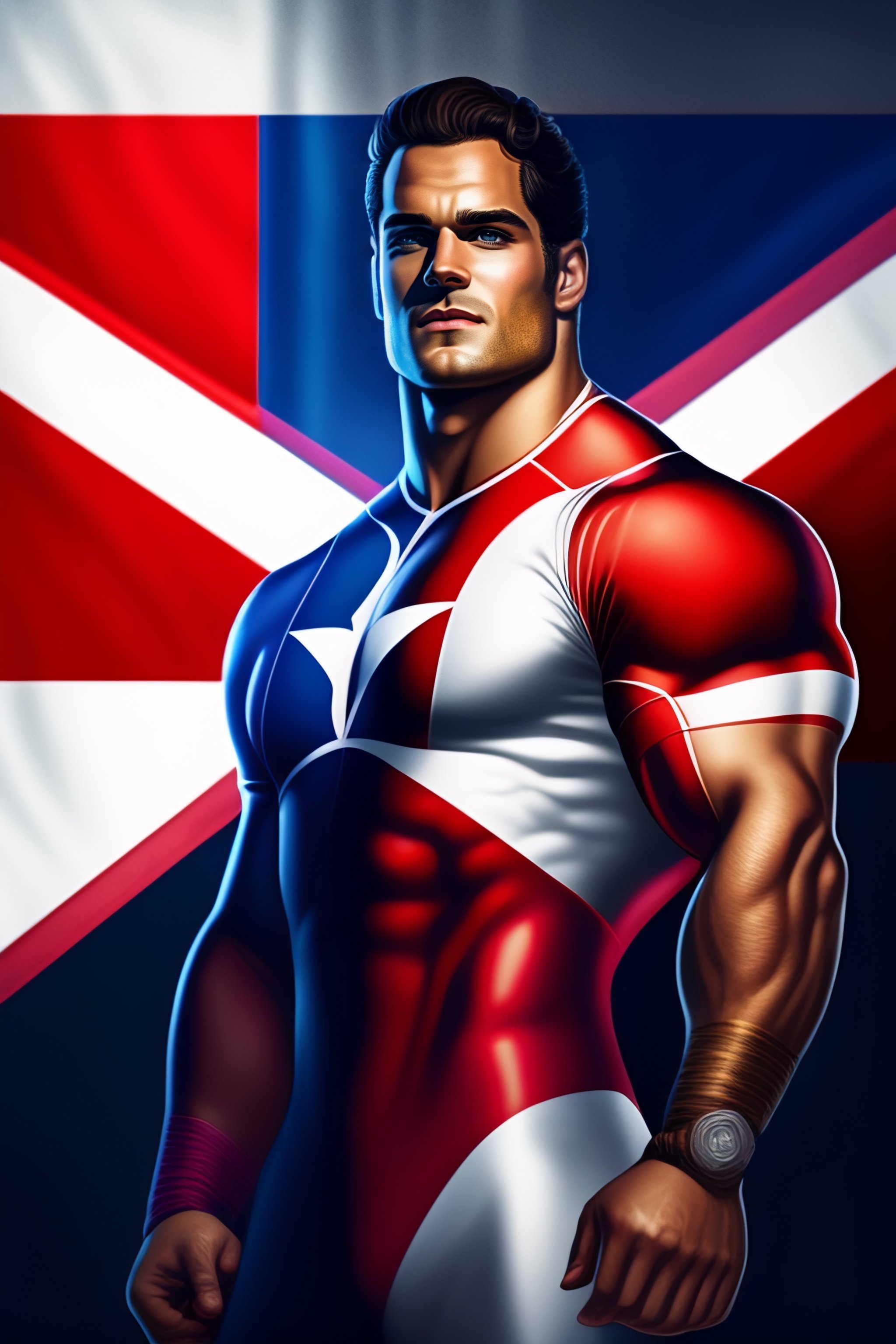 Lexica - Epic comic book cover, Henry Cavill as masculine handsome ...