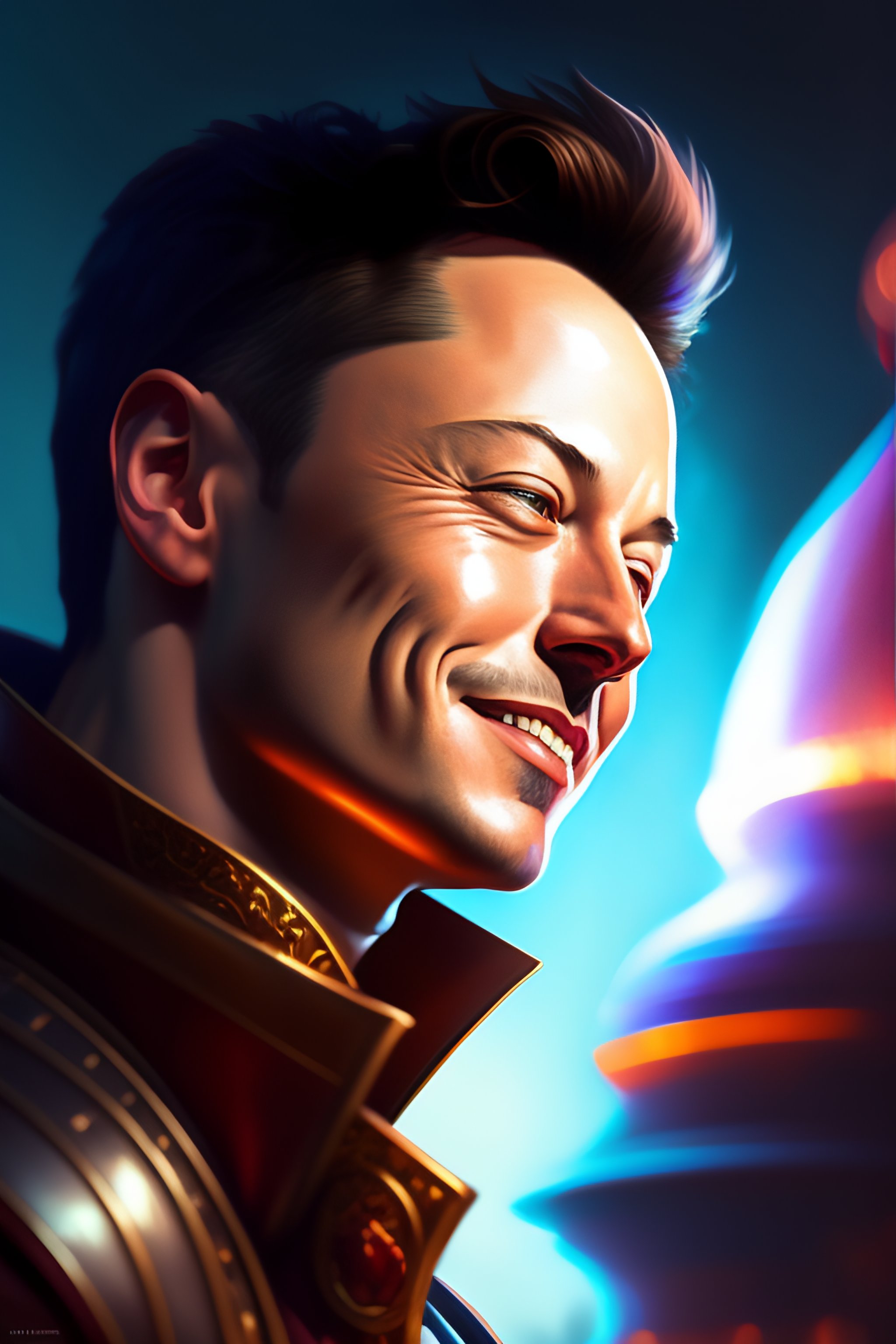 Lexica - Elon musk staring at the camera smirking and laughing, magic ...