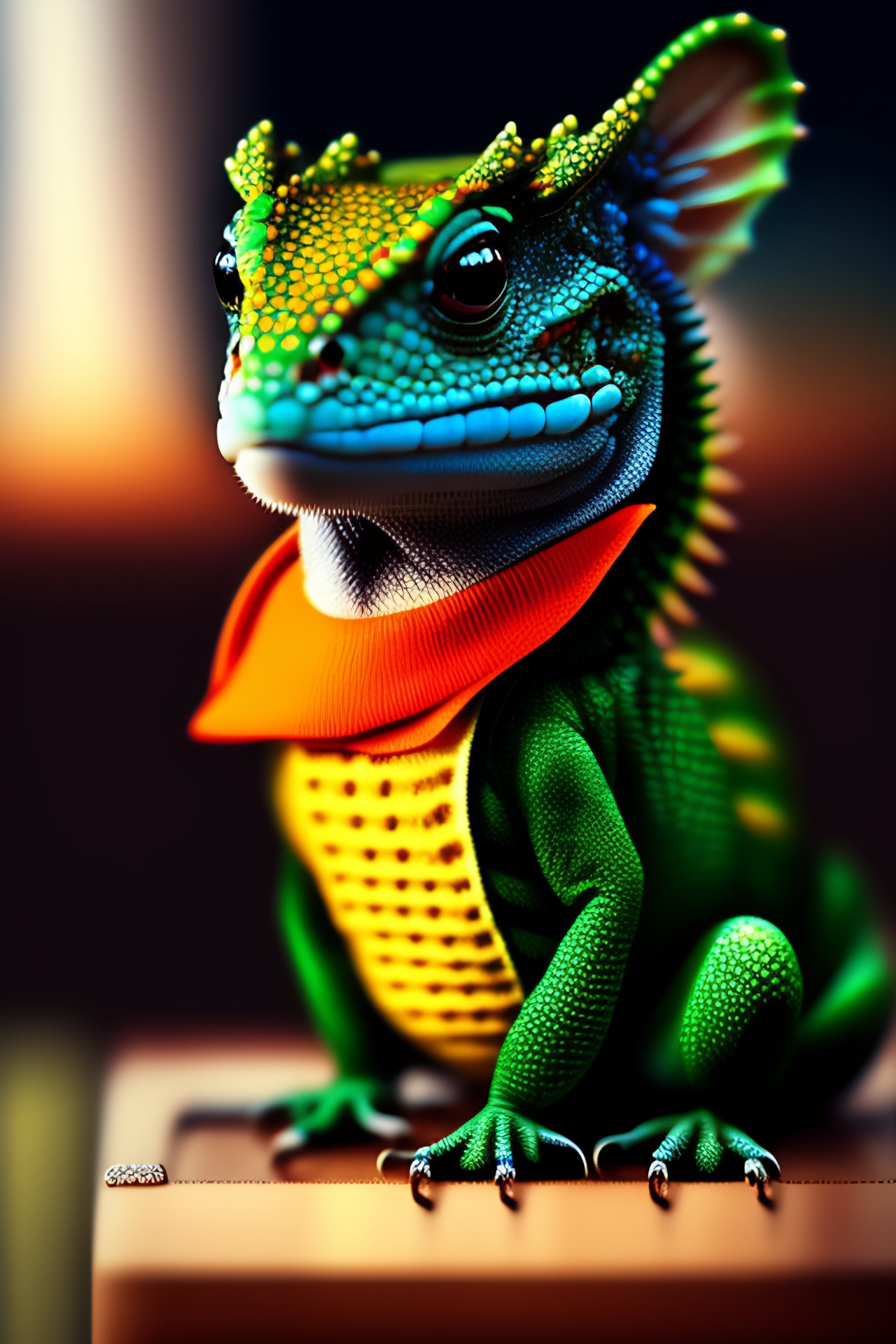 Lexica - A stern-looking baby lizard dressed as a librarian, minecraft ...