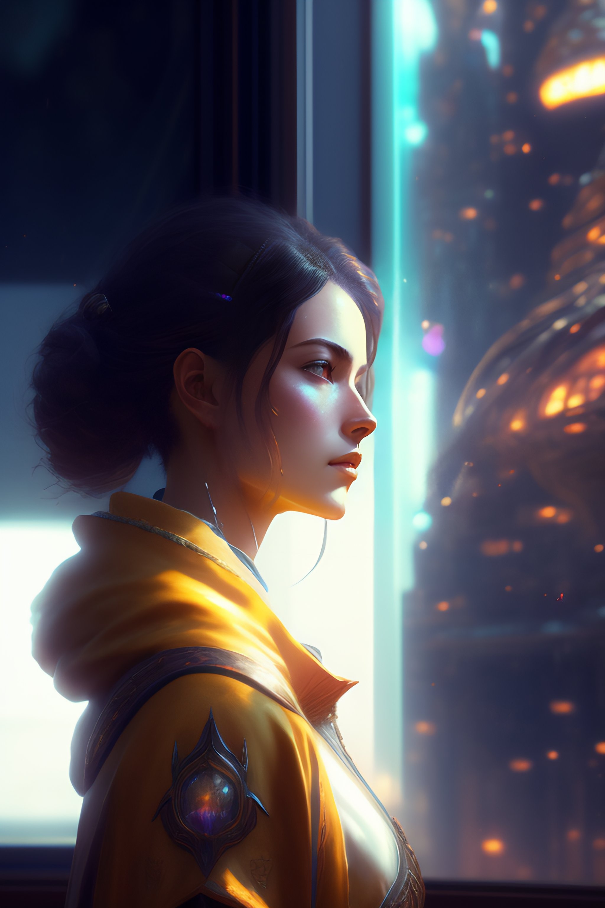 Lexica - A photo of 8k ultra realistic corrupted rainbow humanoid queen ...