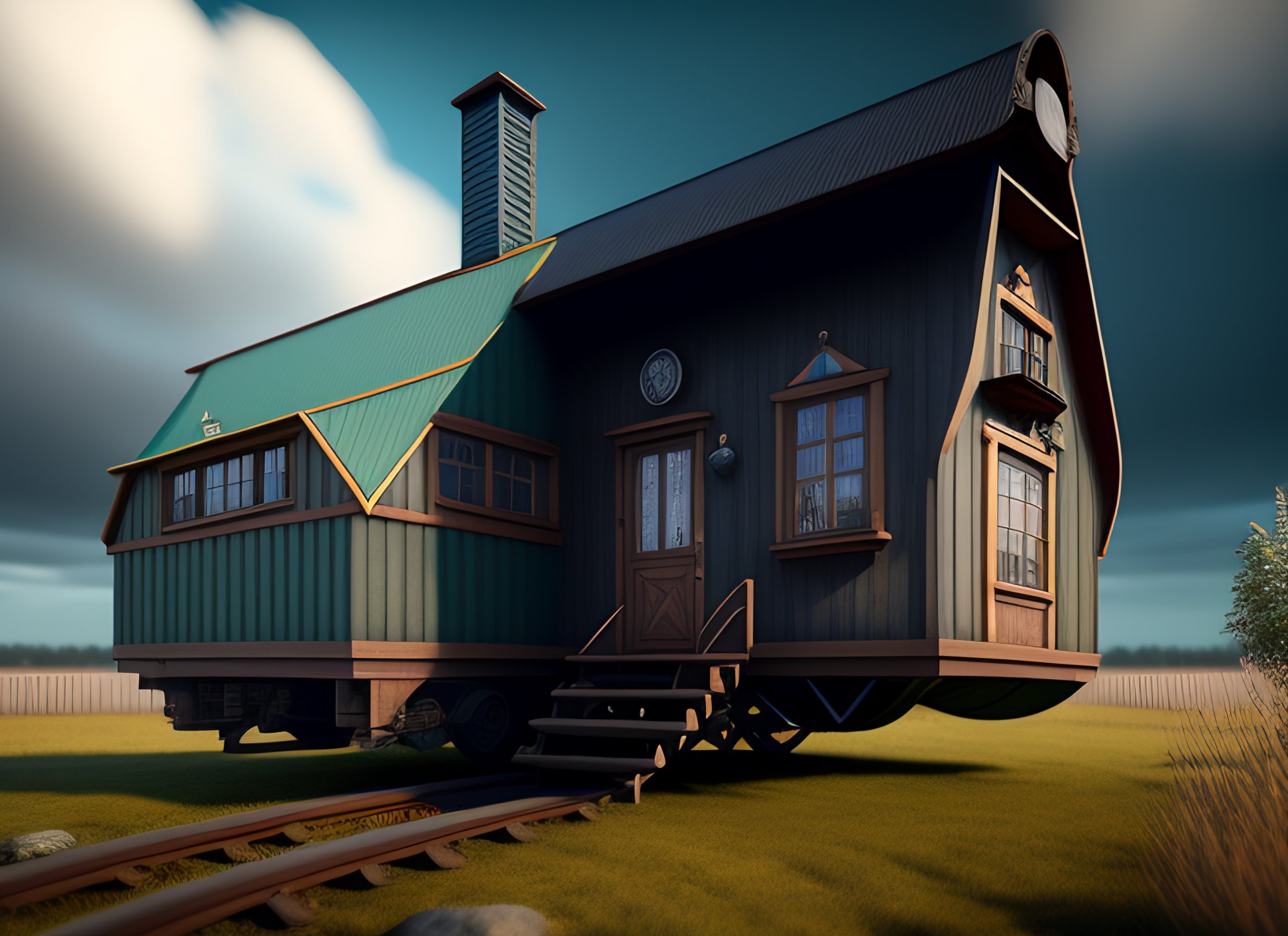 Lexica - Photorealistic flying house, many details, Ultra detailed ...