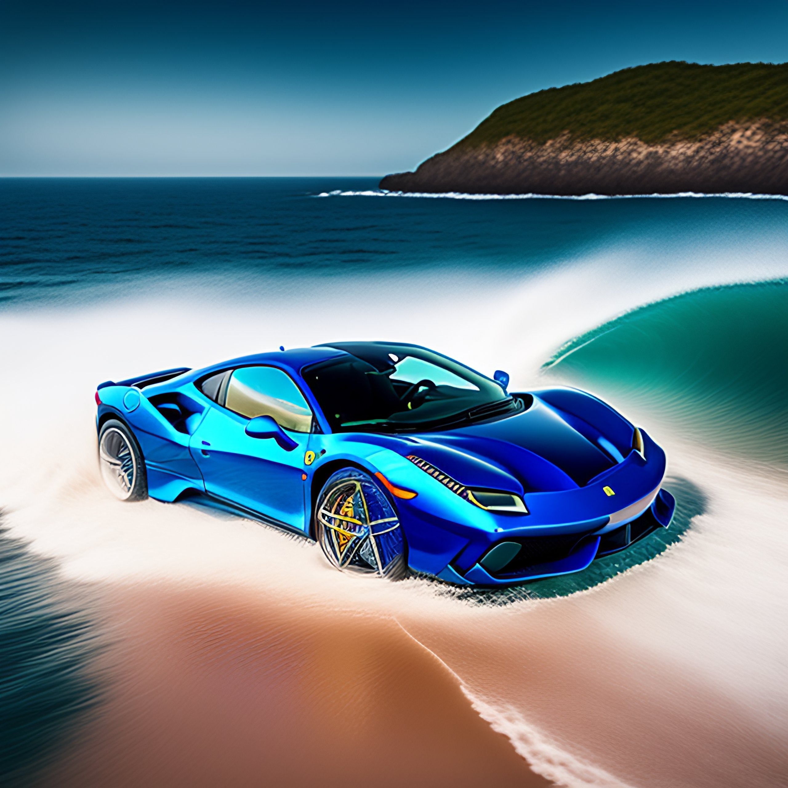 Blue Ferrari Wallpaper
