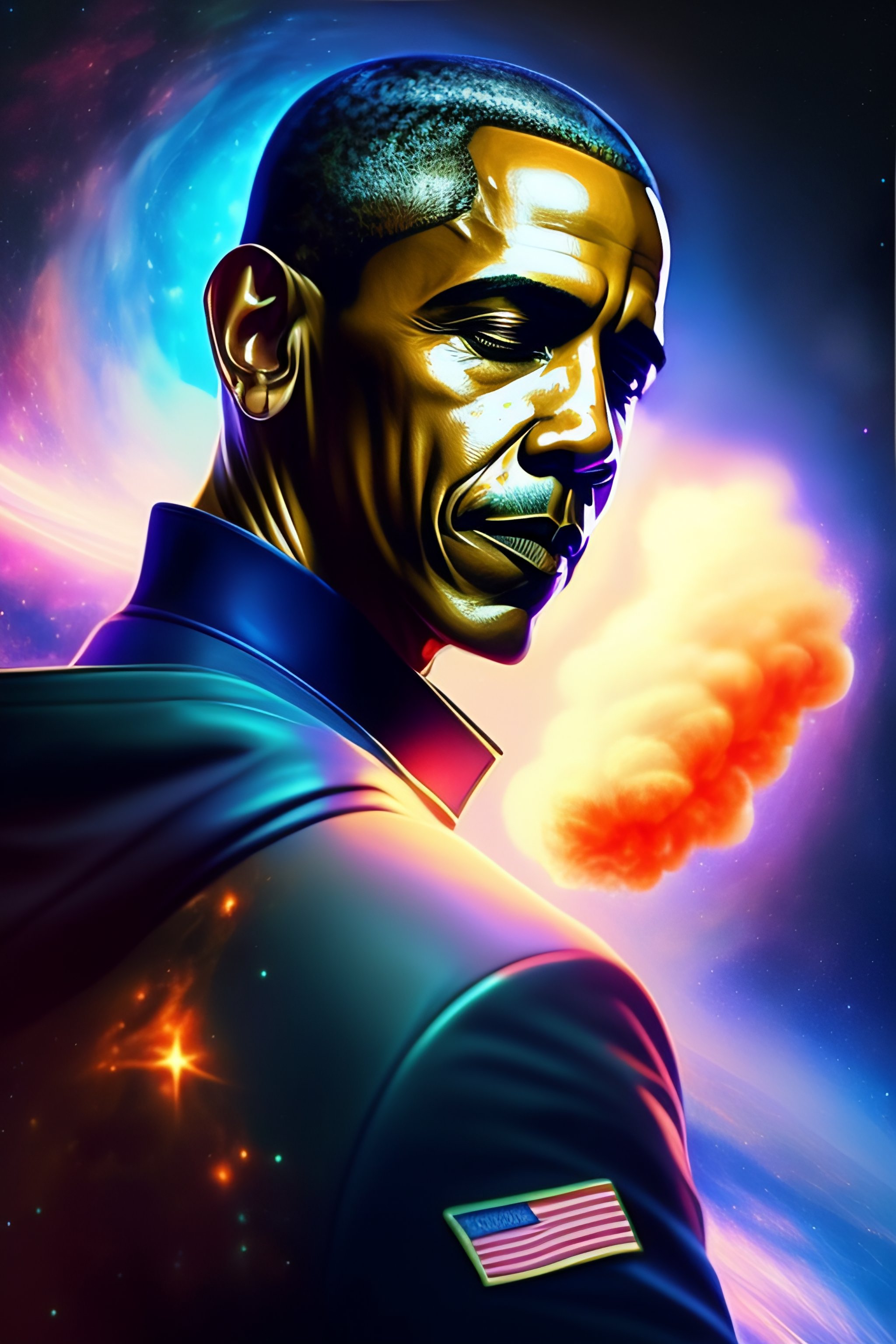 Lexica - Obama as A beautiful cosmic matte painting of buzgariu oviviu ...