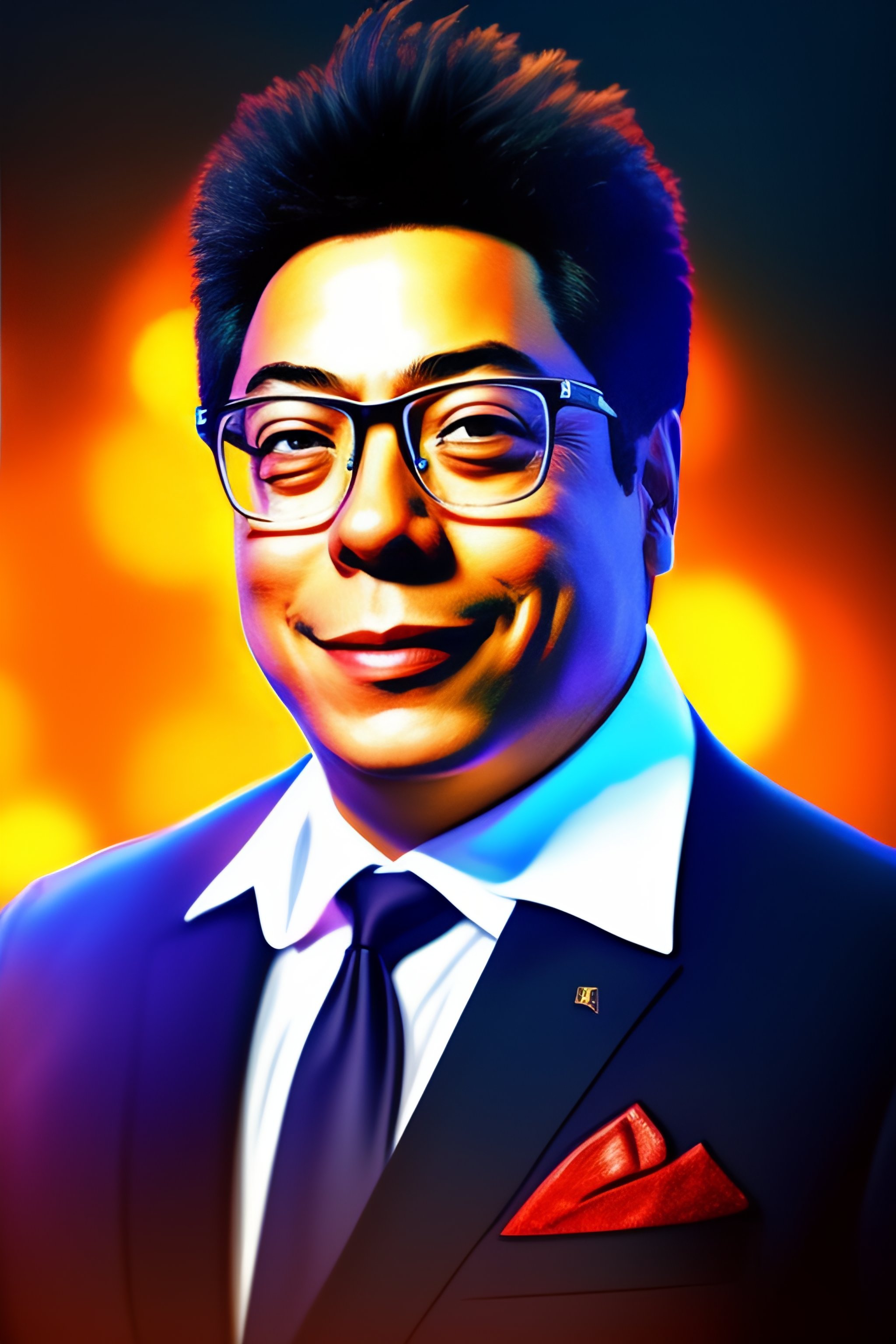 Lexica - Portrait of an anime gustavo petro hyper realistic