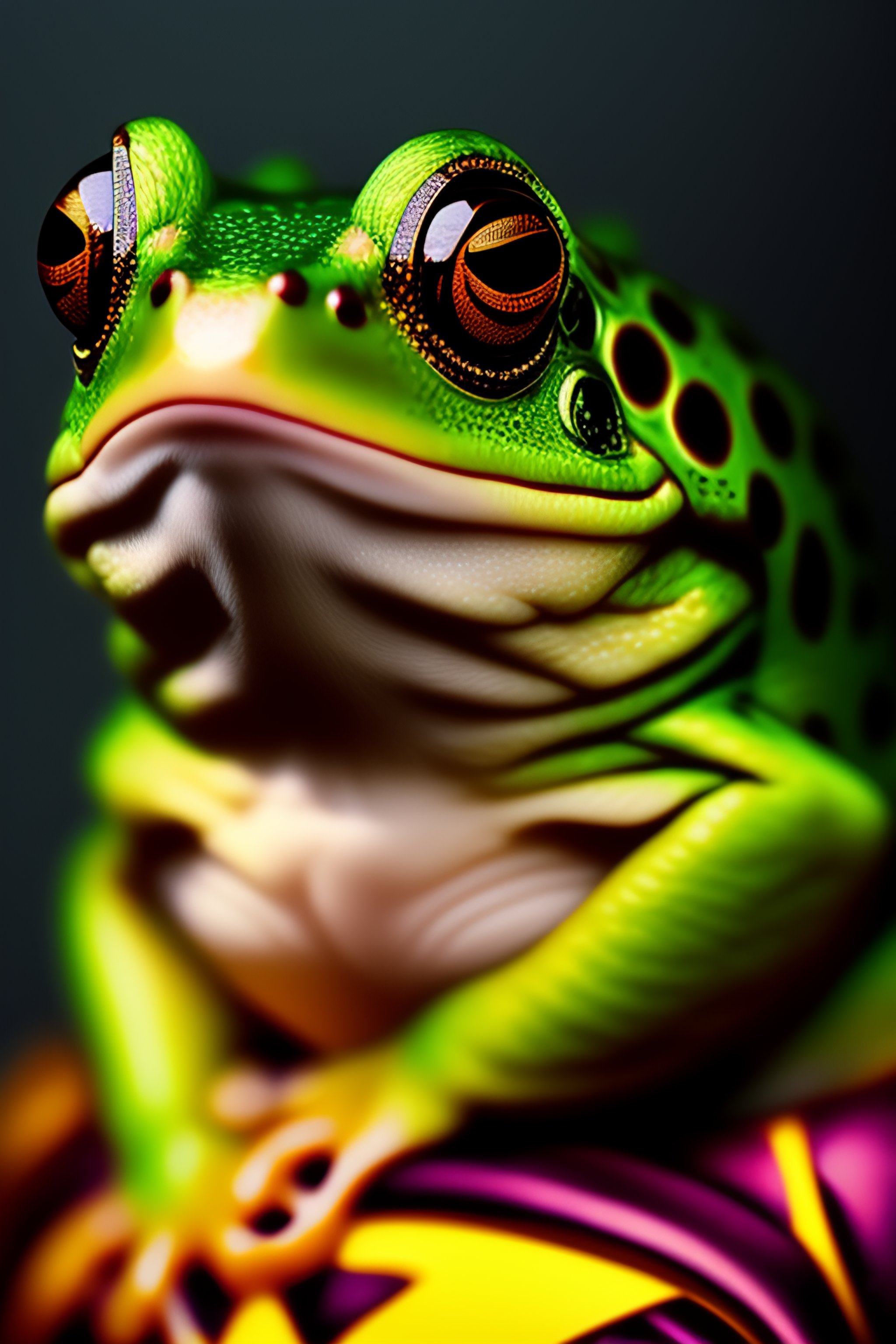 Lexica - Portrait of a super hero frog