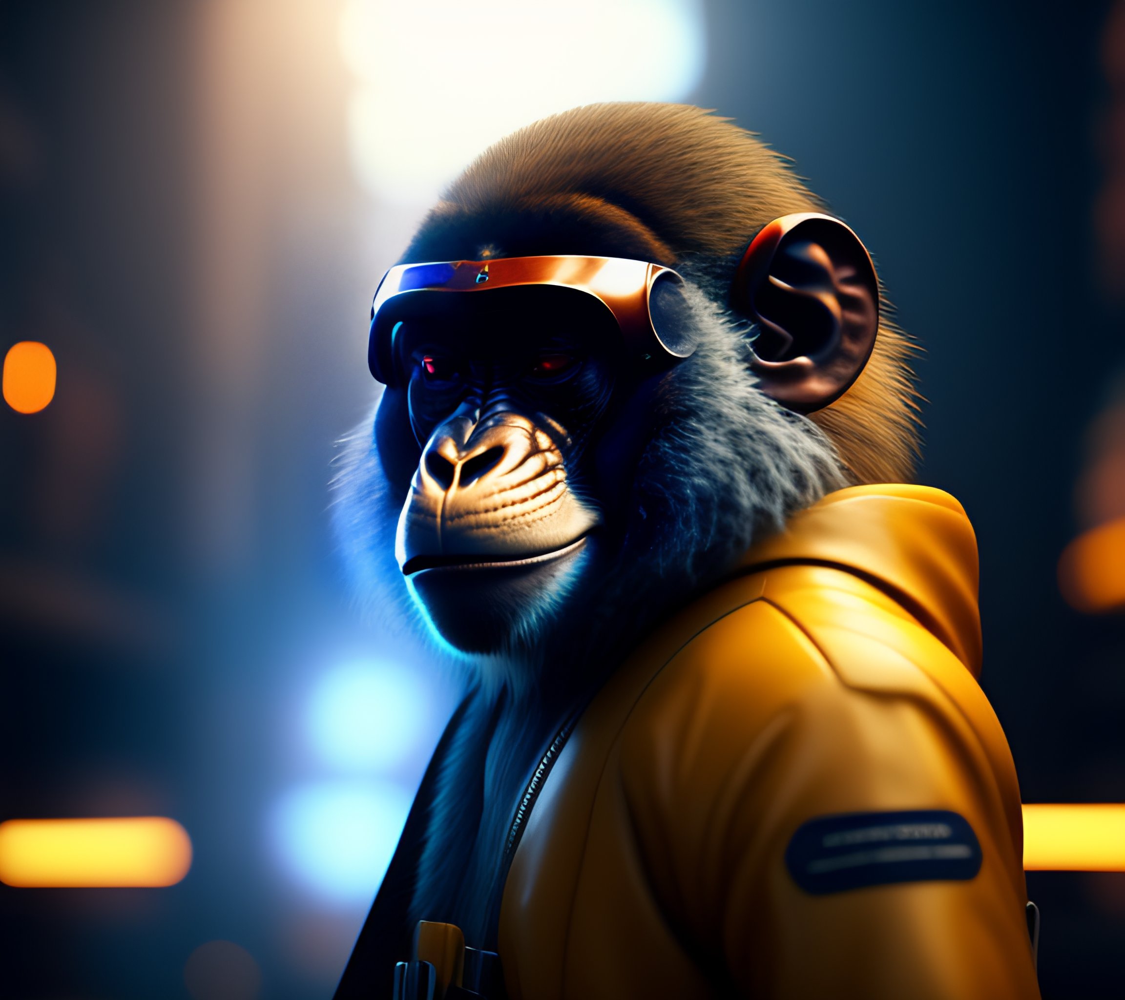 Lexica - Monkey wearing a surgical mask, cinematic, fantasy, sharp ...