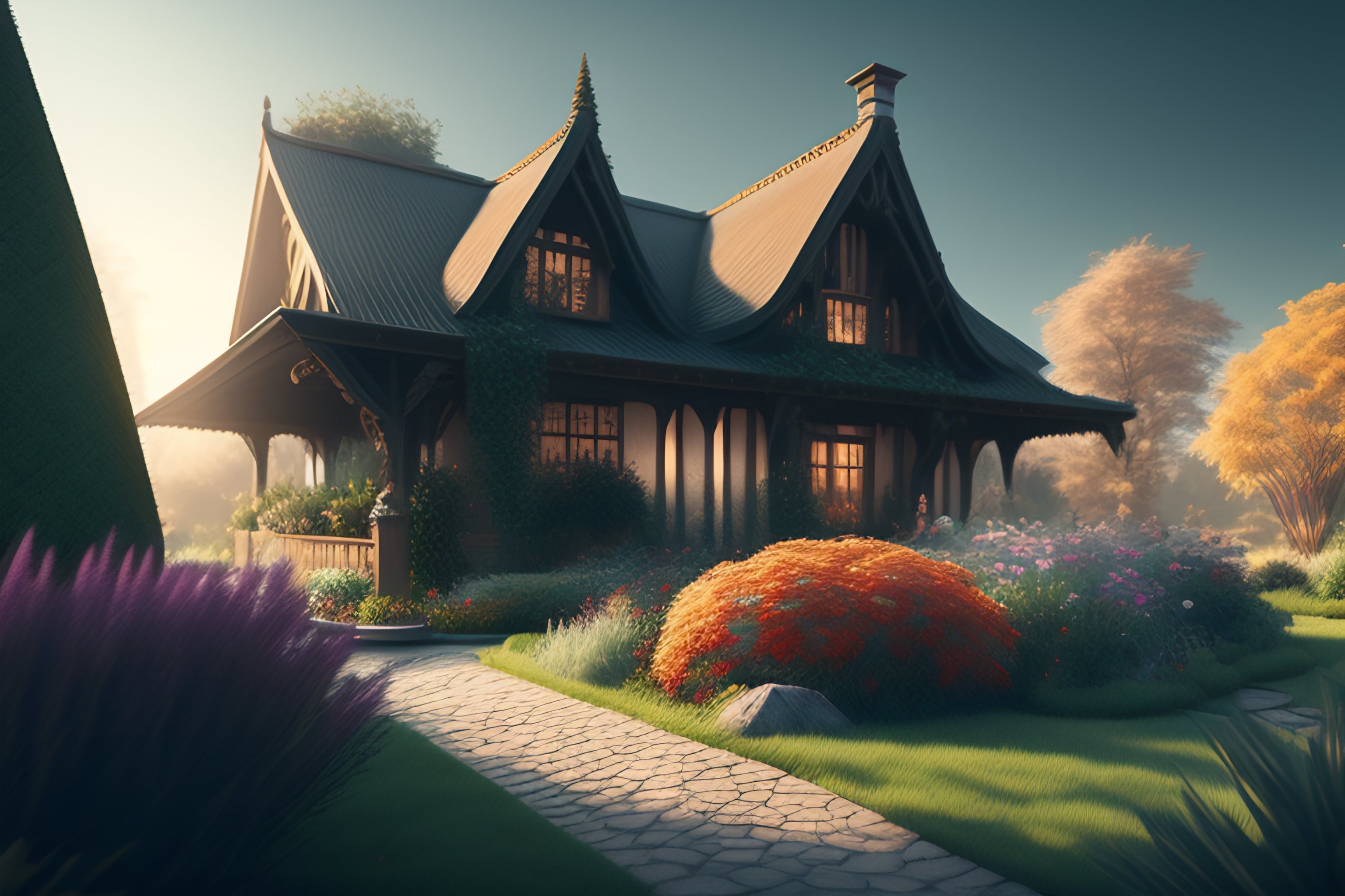 Lexica - Beautiful gardens, cgi, trending on artstation, hyper ...