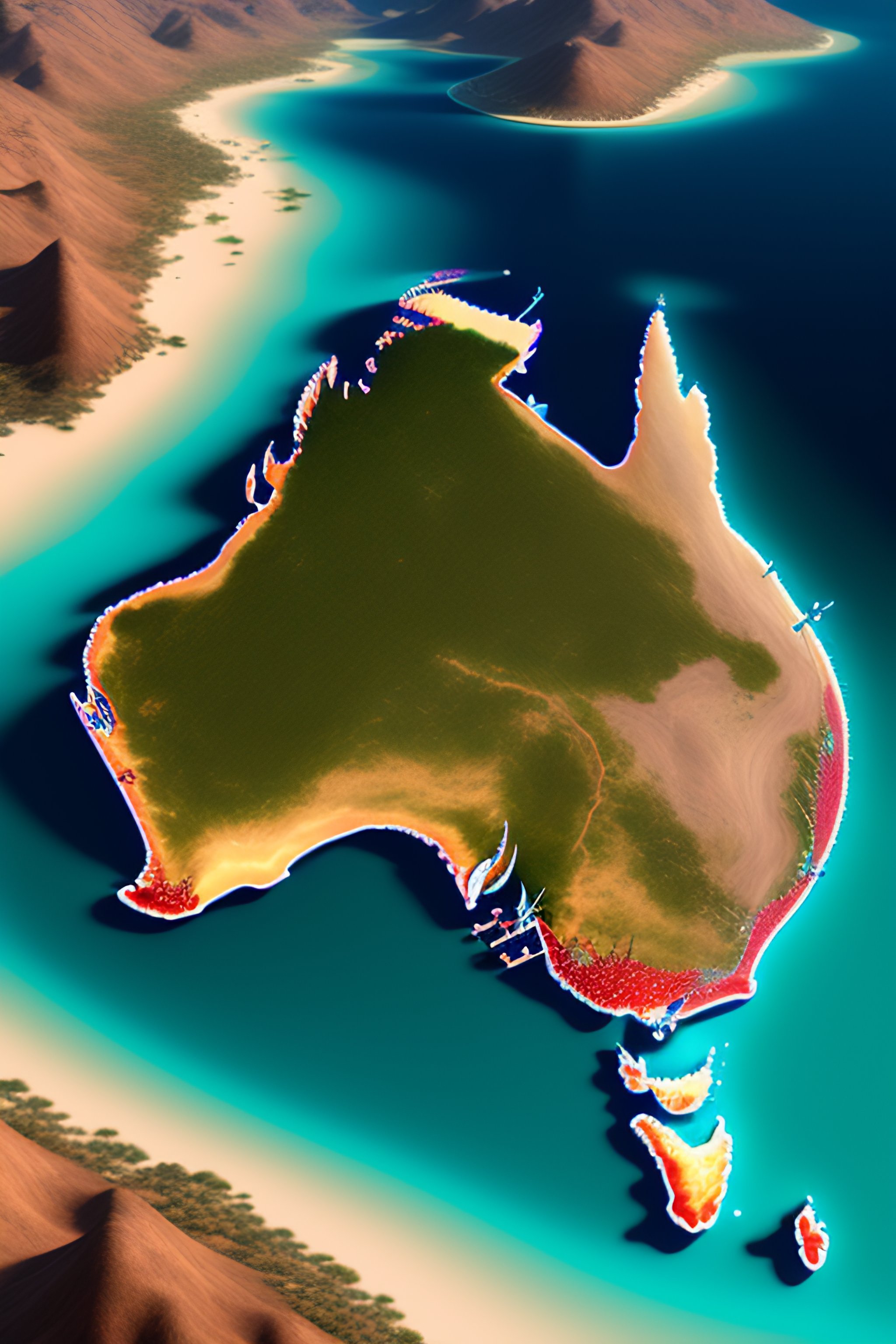 Lexica - Recently rediscovered map of Australia with river systems and ...