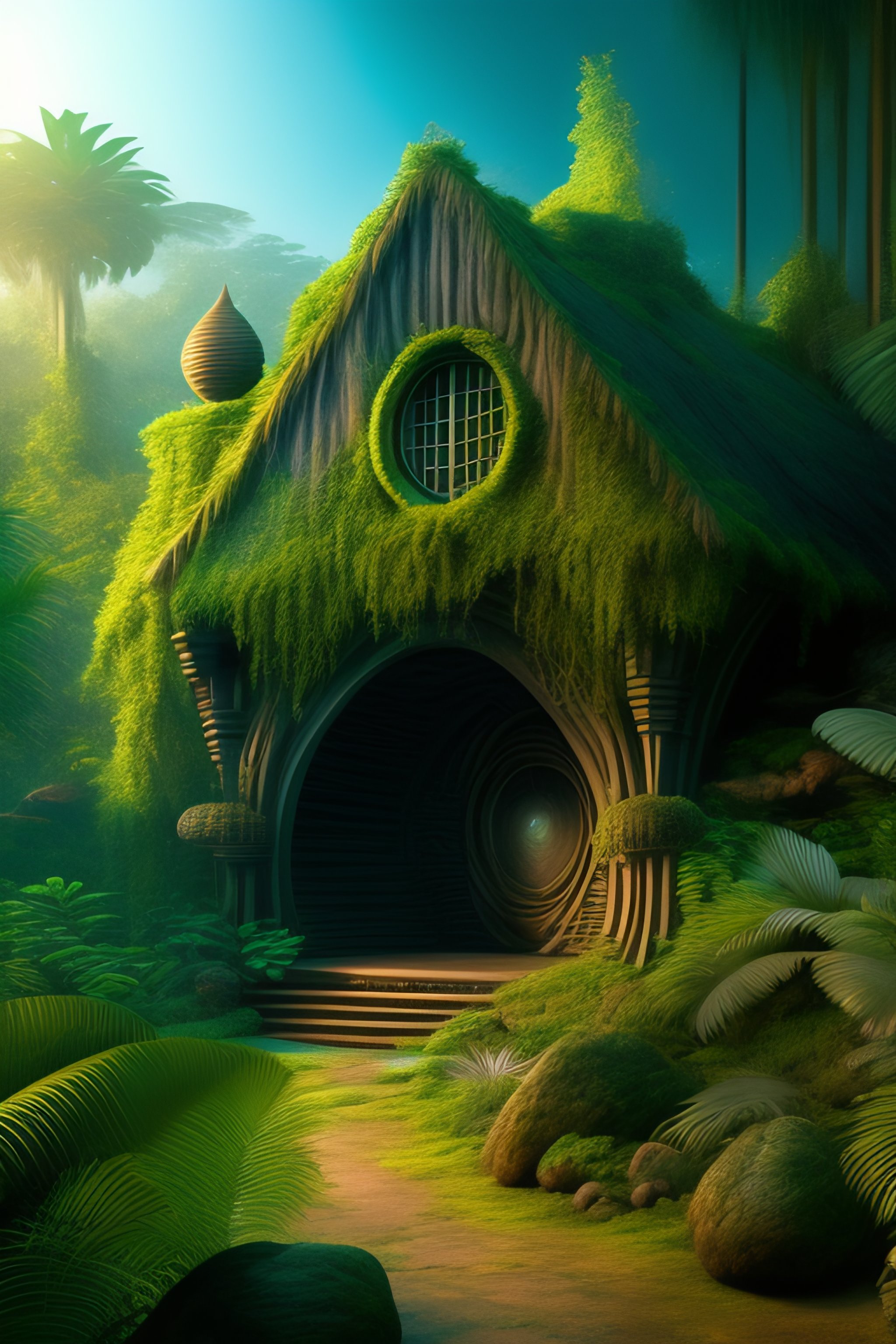 Lexica - A realistic background detailed of Dagobah, yoda's house ...