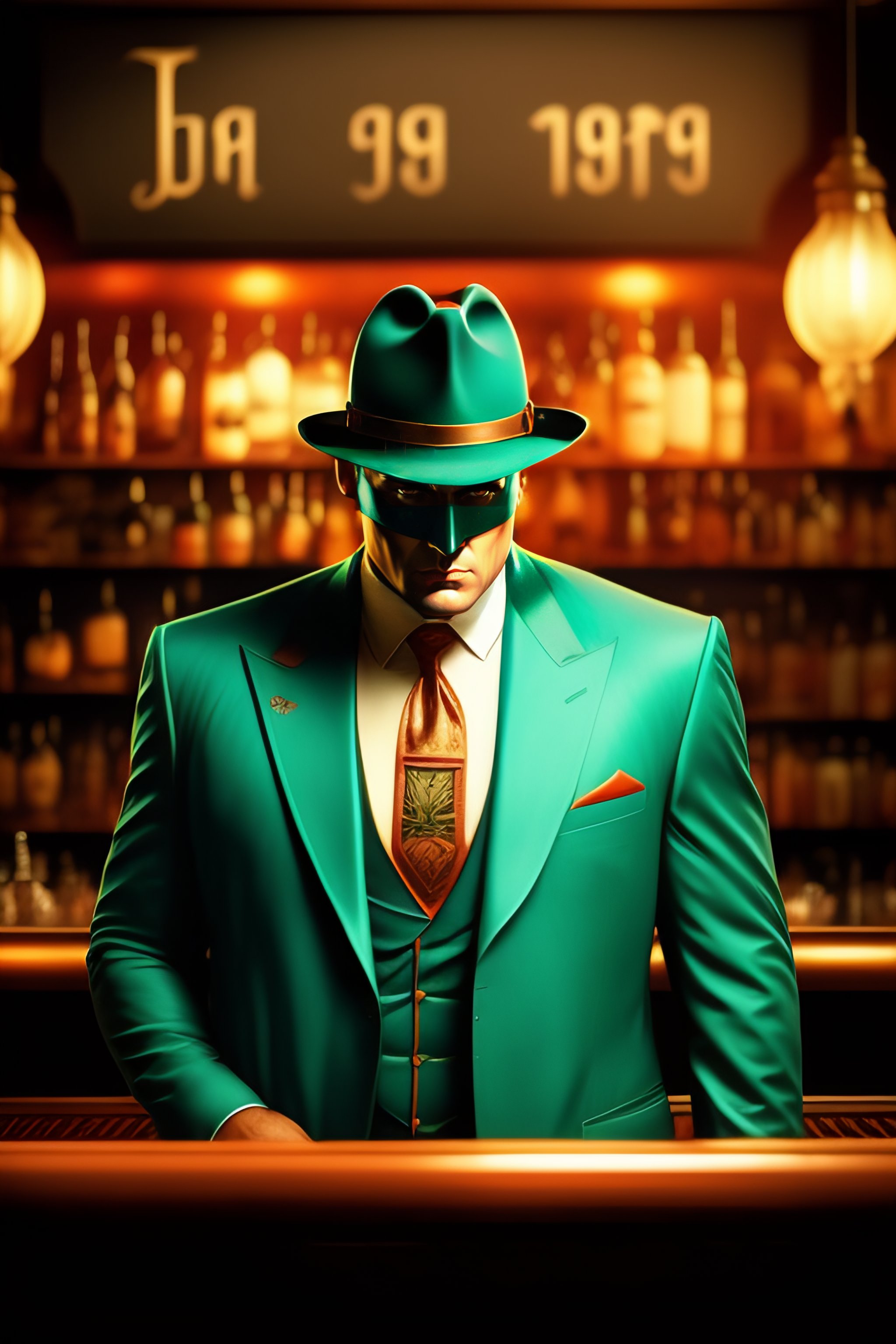 Lexica - Batman as a mafia boss inside a vintage bar in 1920s,marvel ...