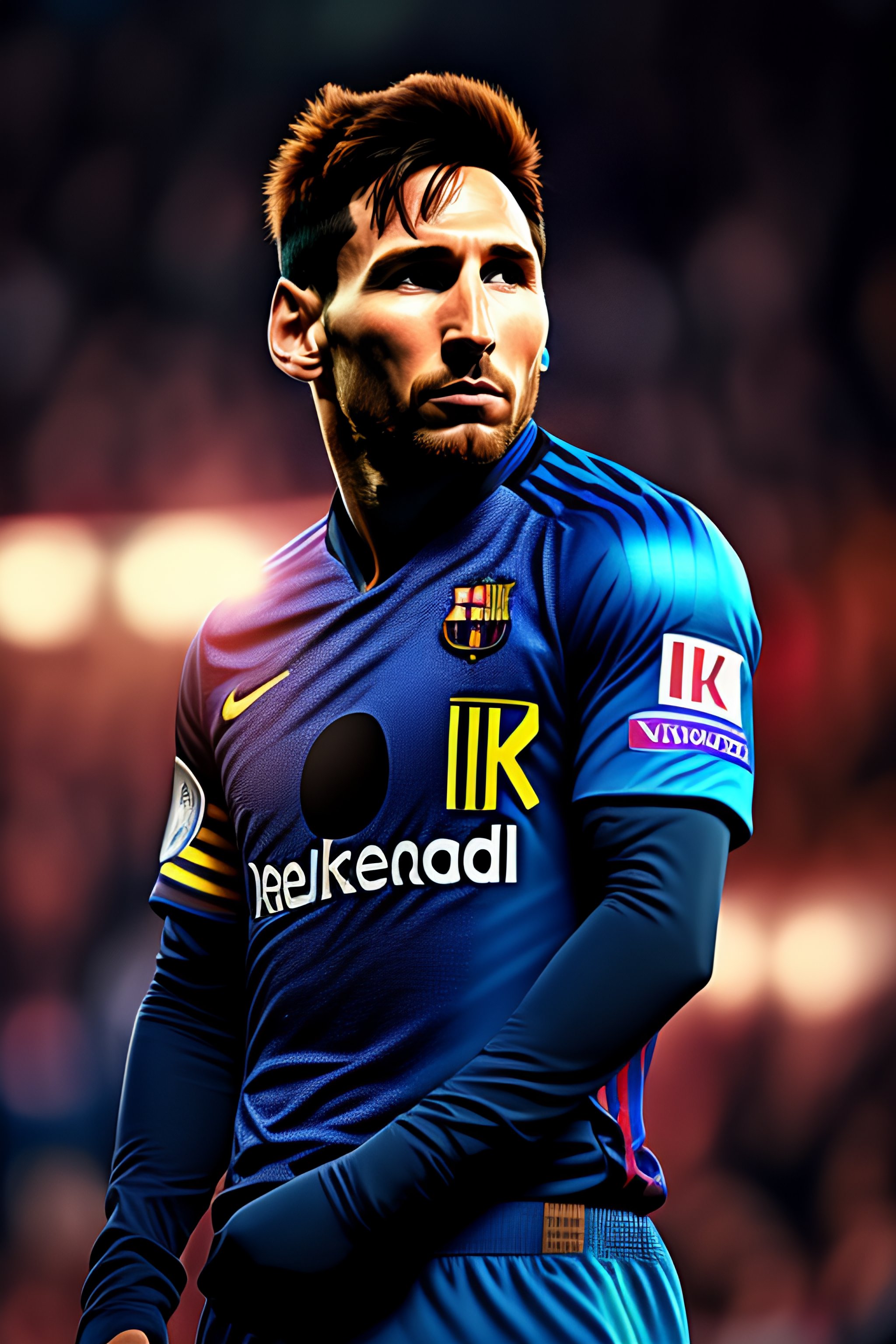 Lexica - Highly detailed potrait of Lionel Messi in a batman suit, 8k ...
