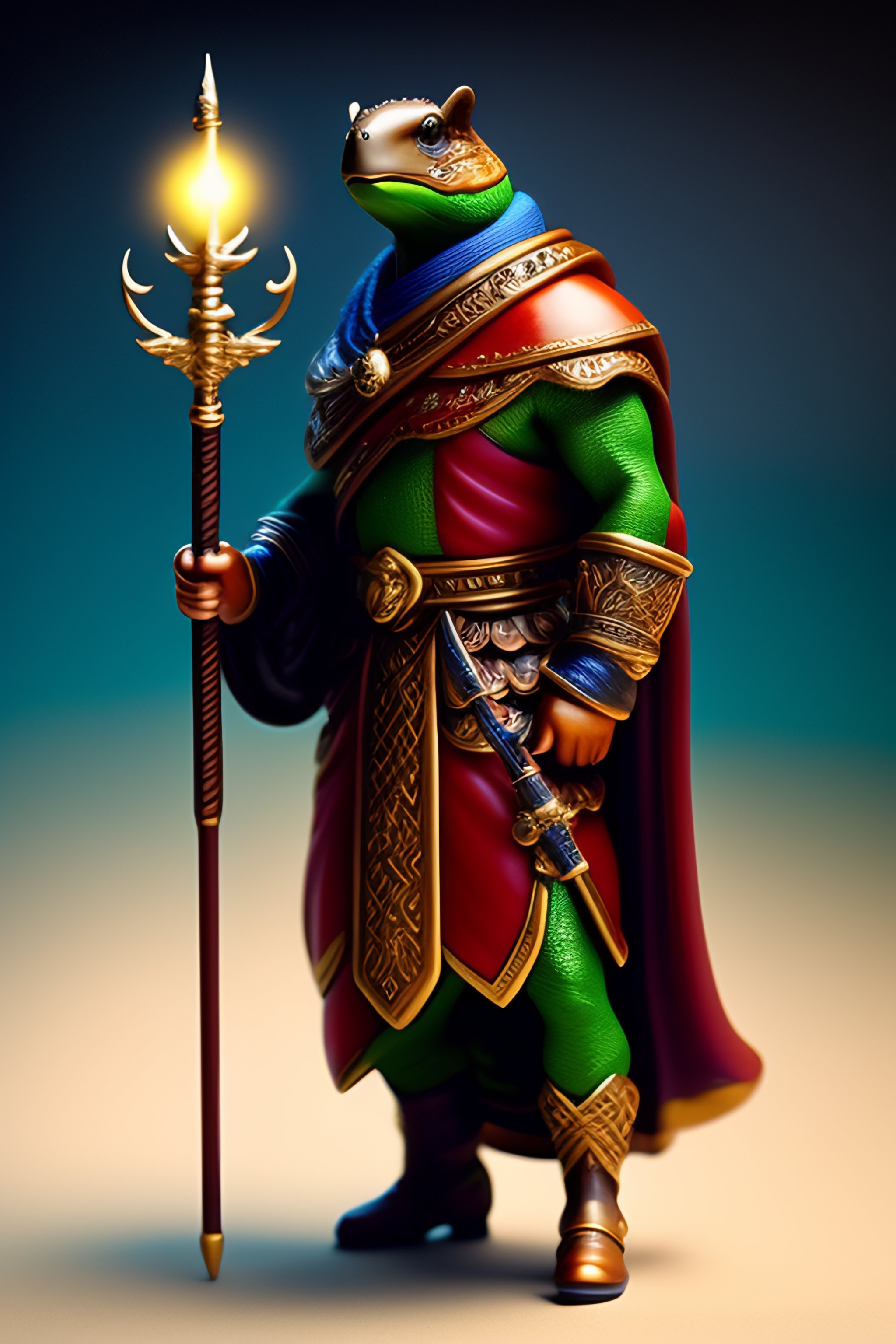 Lexica - Turtle-man wizard with staff