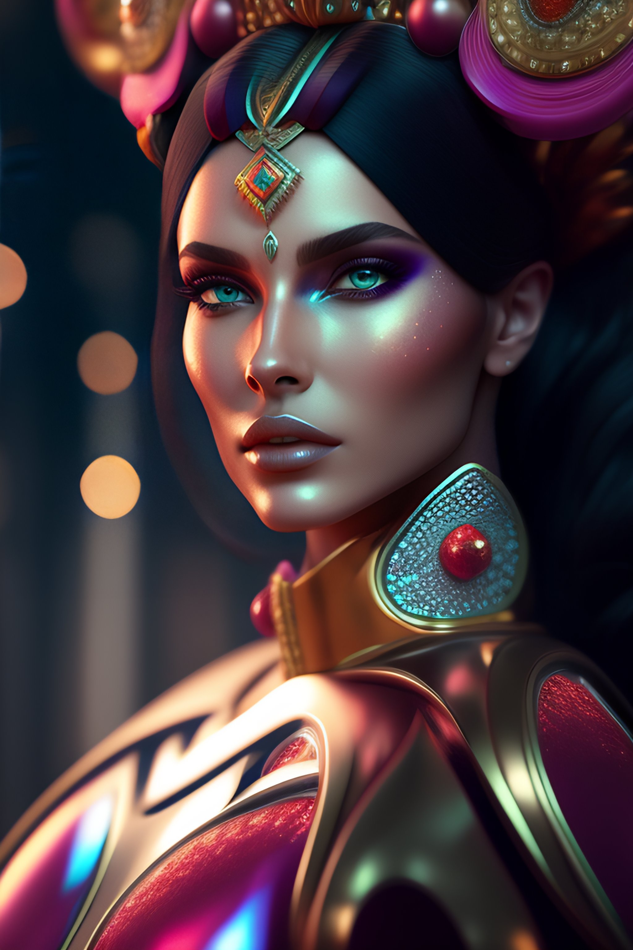 Lexica - Futuristic princess on another planet, by ruan jia, james ...