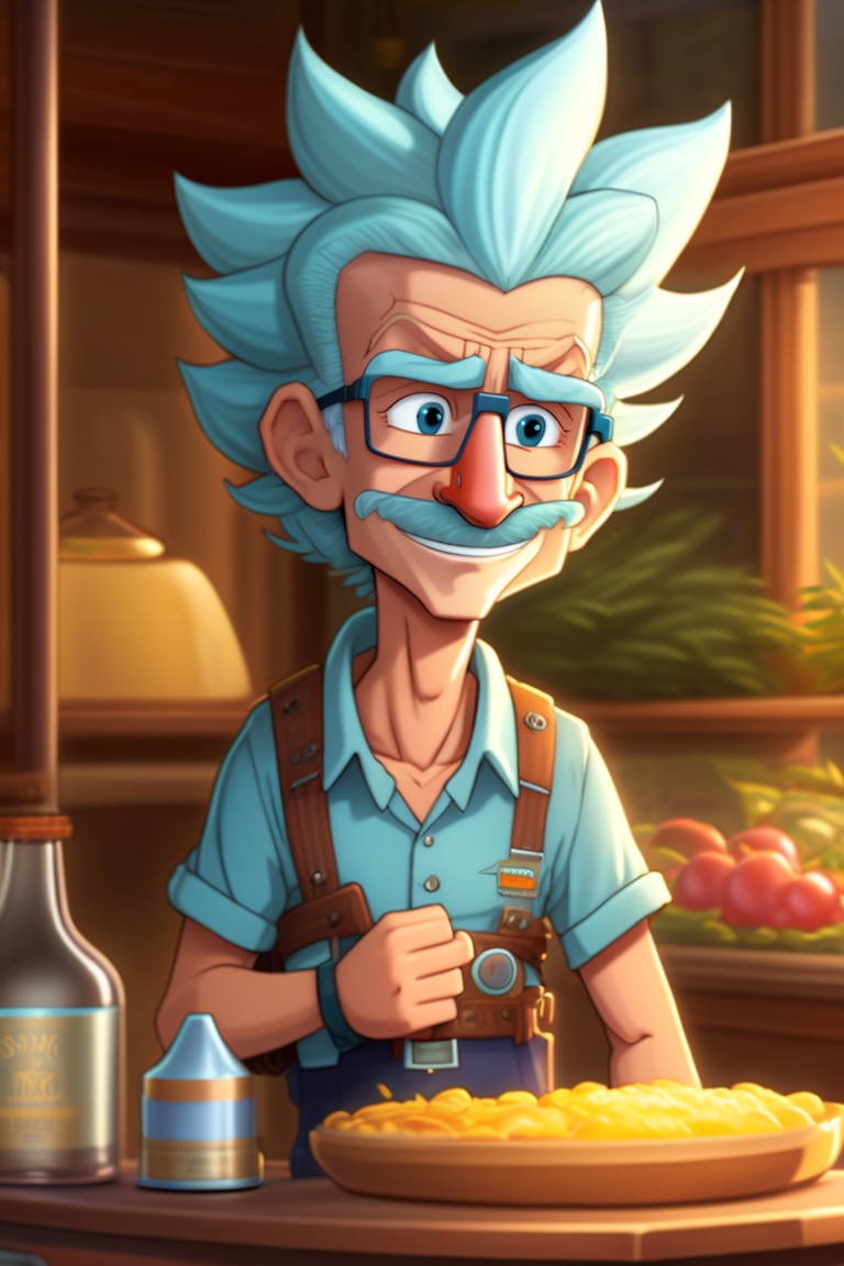 Lexica - Rick sanchez, cartoon