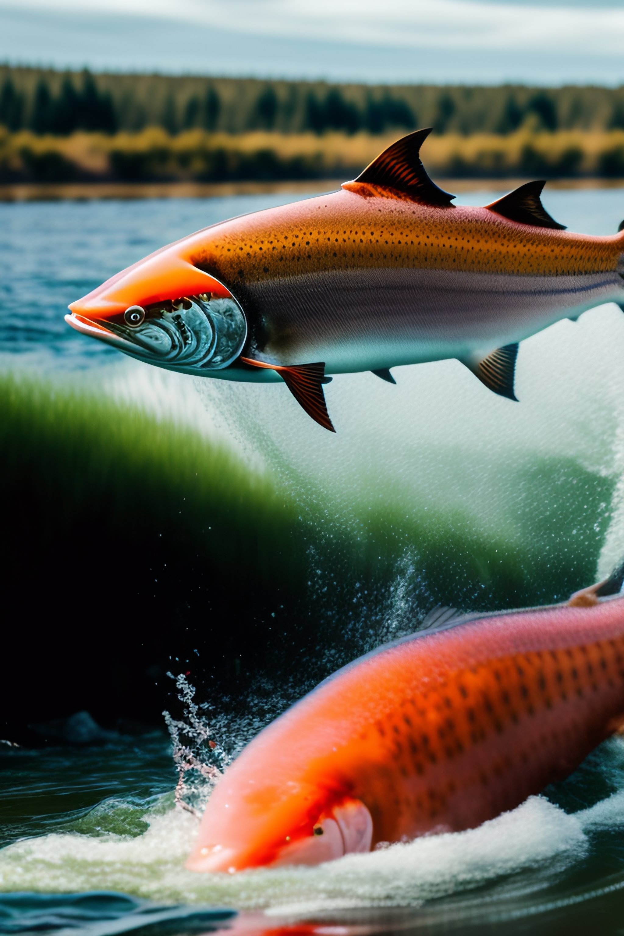 Lexica - Salmon swim in the river