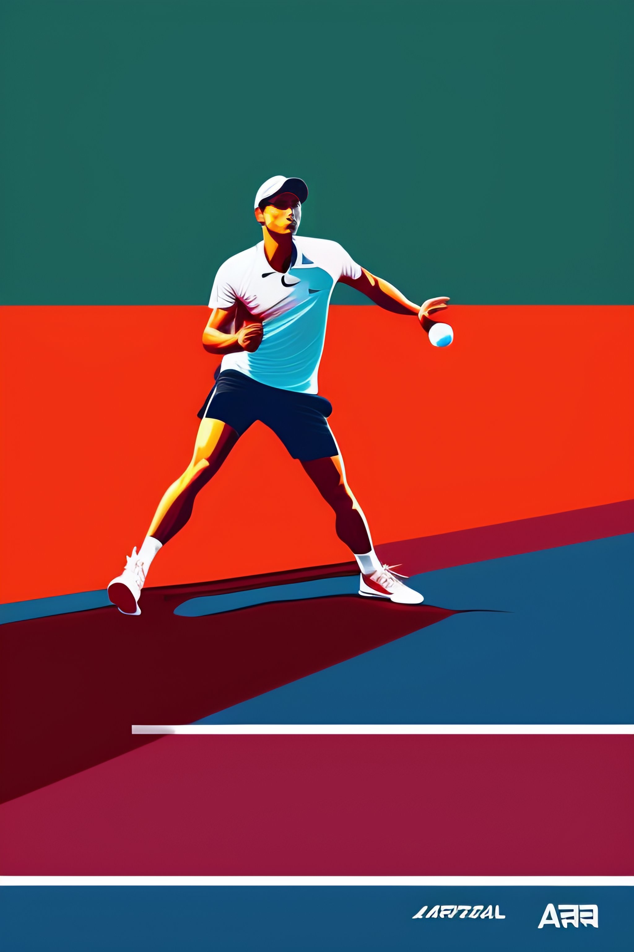 Lexica - Tennis player, in motion, holding a racket, on the tennis ...