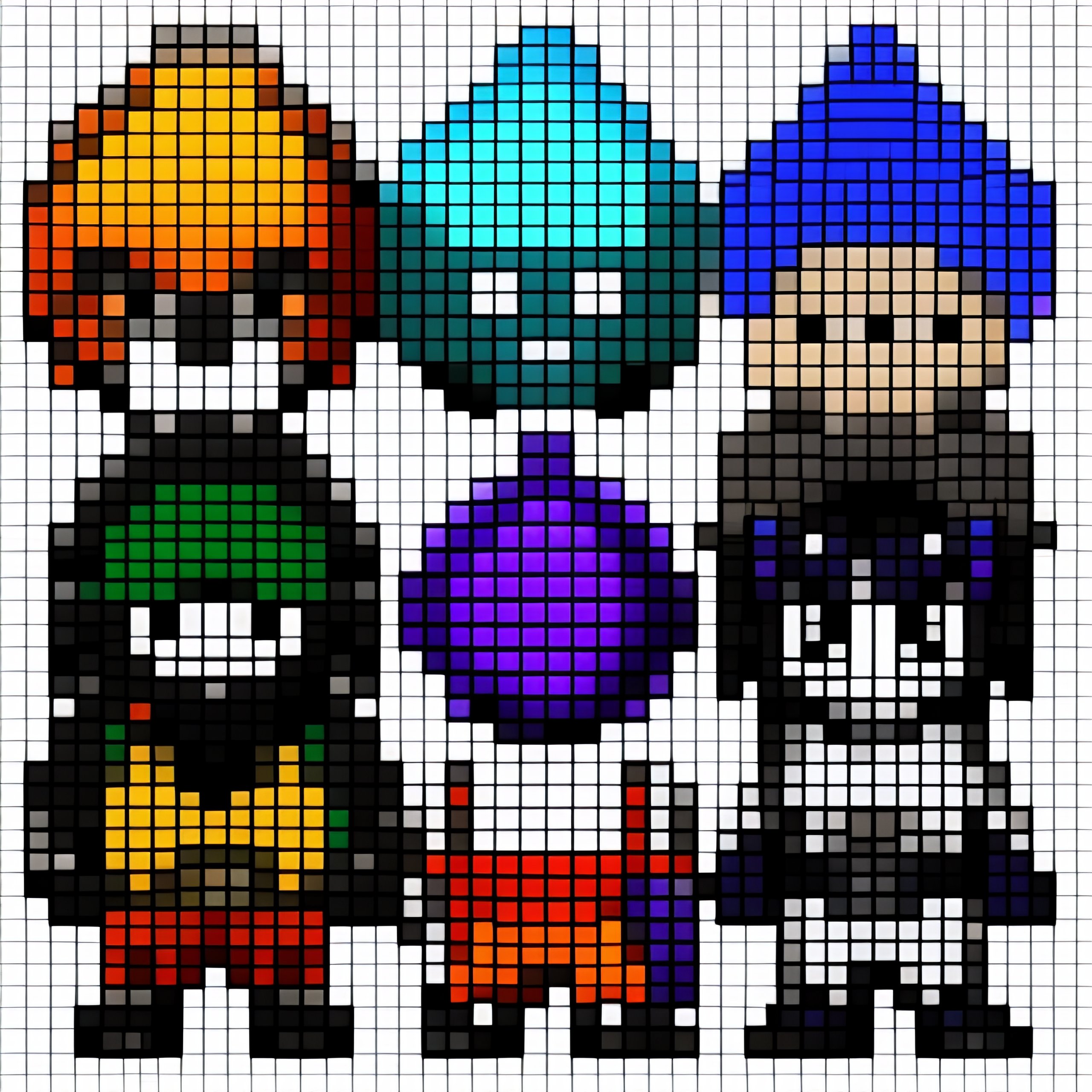 Lexica - Pixel art sprite sheet for video game of monsters using the ...