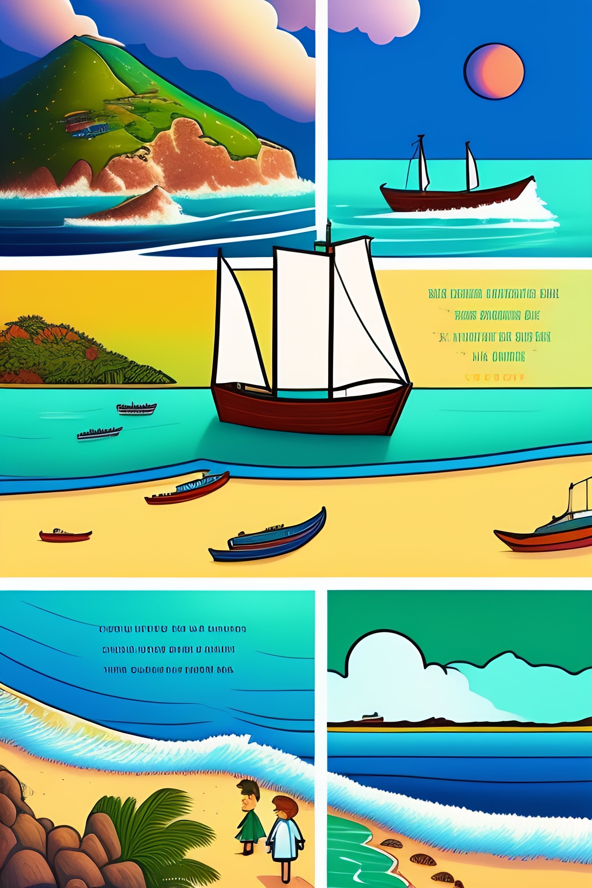 Lexica - A comic about the fact that schoolchildren, being on the water ...